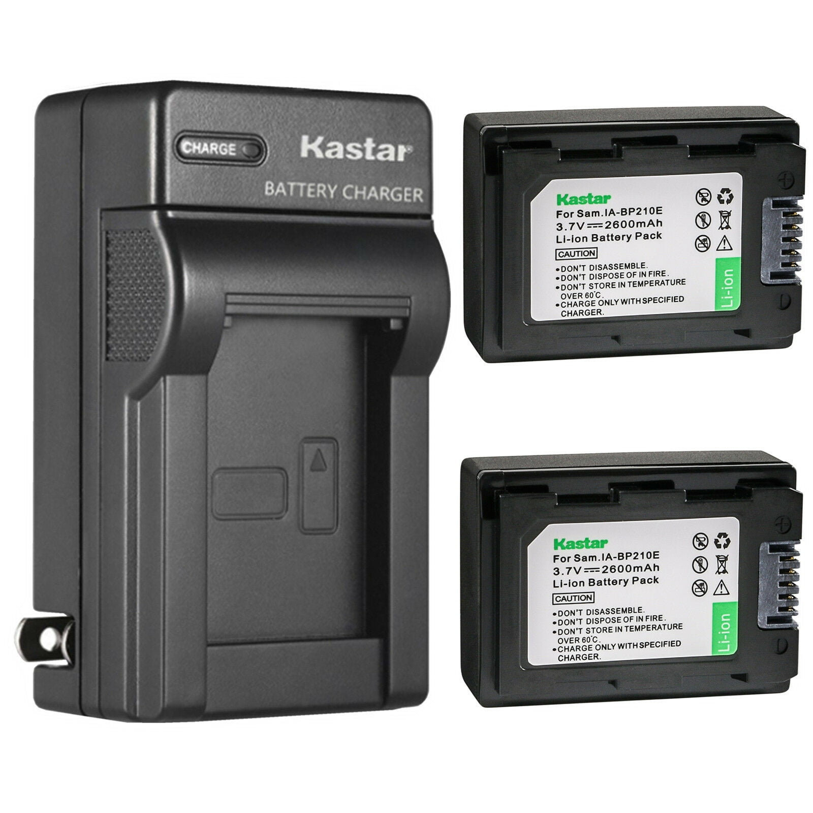 Kastar 2-Pack IA-BP210E Battery and AC Wall Charger Replacement for ...