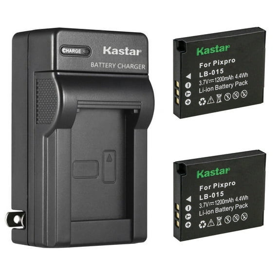 Kastar LB015 Battery, AC Wall Charger, Fits Kokad PIXPRO WPZ2 Camera ...
