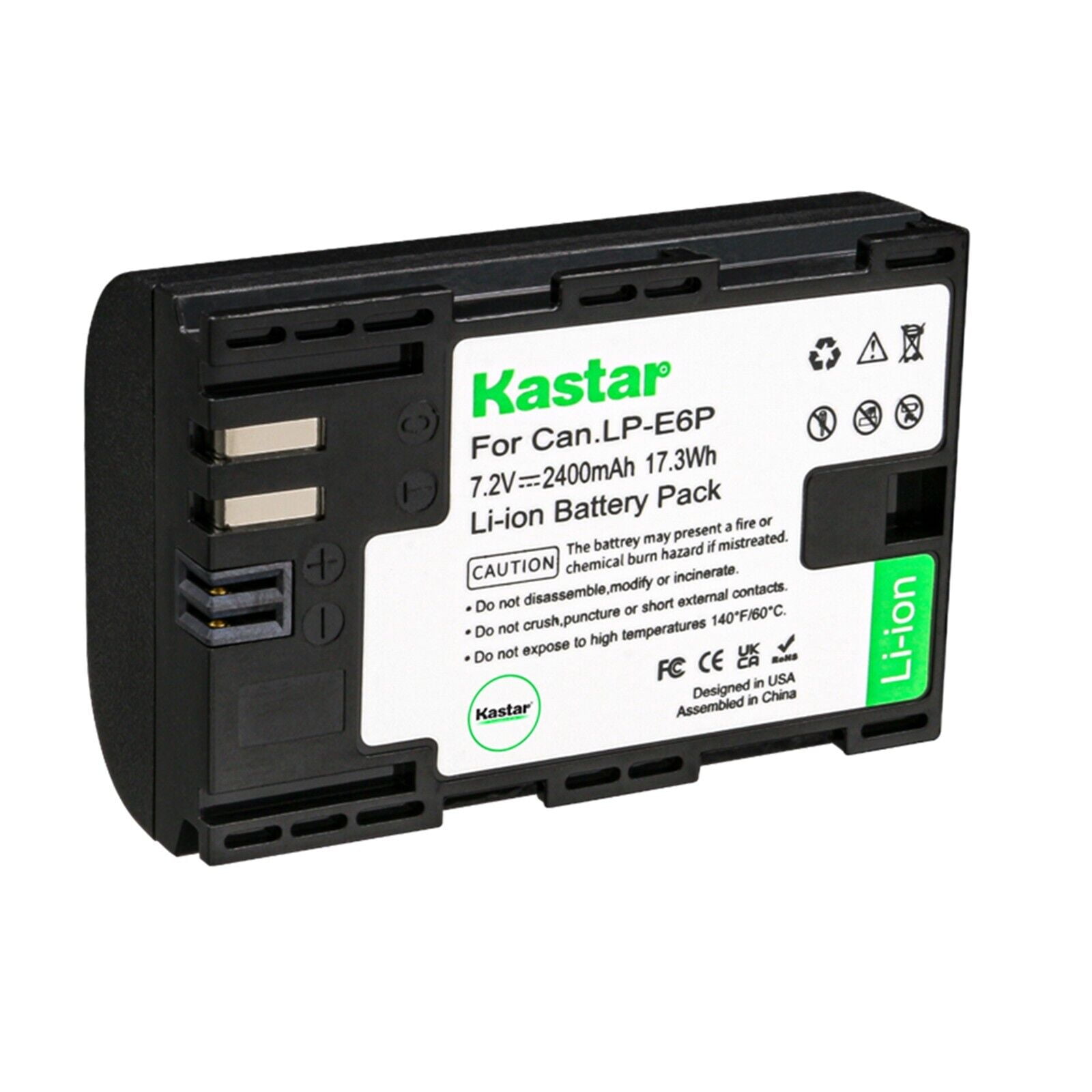 Kastar 2-Pack LP-E6P Rechargeable High-amperage Lithium-ion Battery ...