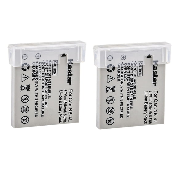 Kastar 2-Pack NB-4L Battery for Canon PowerShot SD200/SD300 + more ...