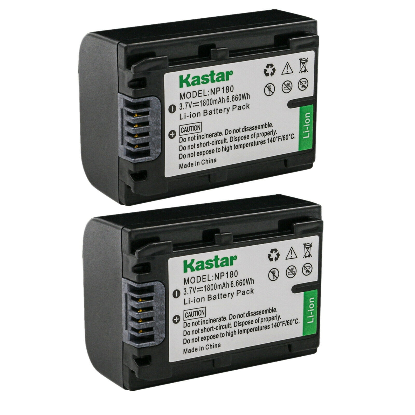 Kastar 2-Pack NP-180 Battery Pack Replacement for Minolta MN2K50NV - 2 ...