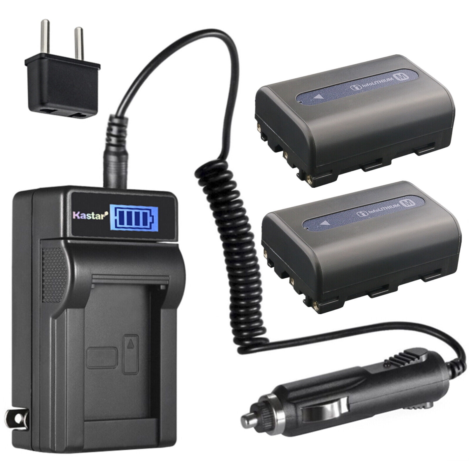 Kastar 2-Pack NP-FM50 Battery and LCD AC Charger Compatible with Sony ...