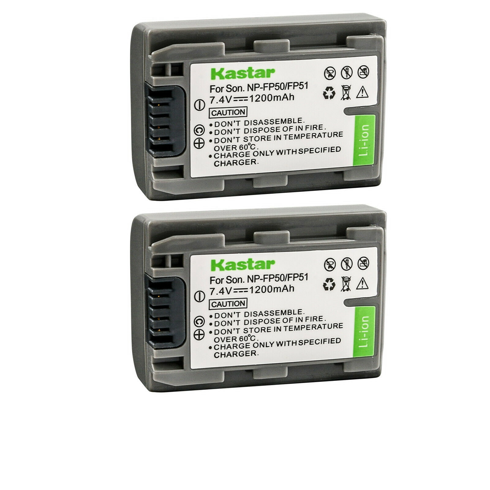 Kastar 2-Pack NP-FP50 / NP-FP51 Battery Replacement for Sony DCR-HC21 ...