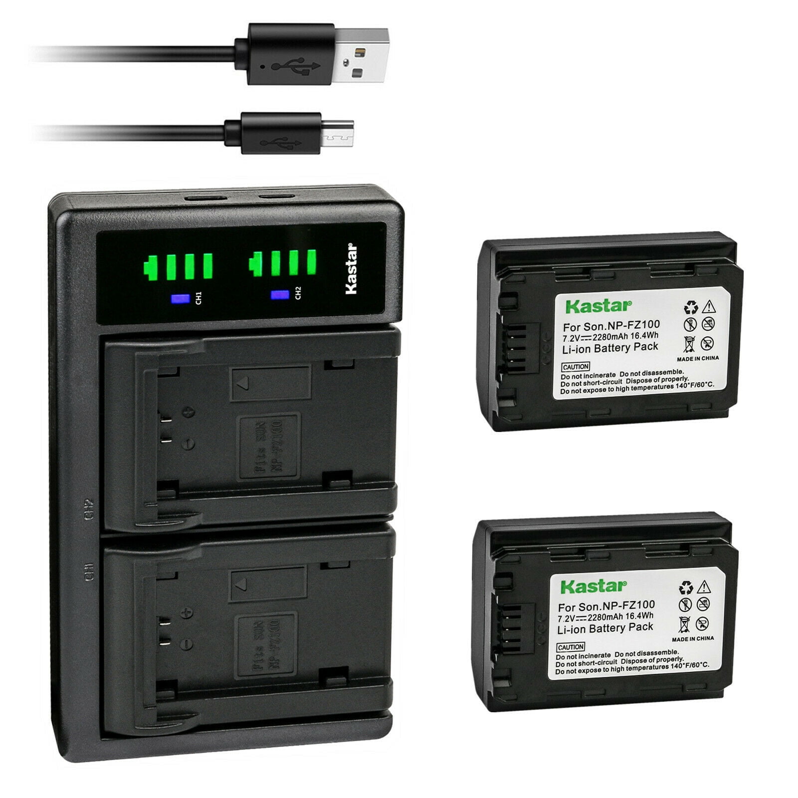 Kastar 2-Pack NP-FZ100 Rechargeable Battery and LTD2 USB Charger ...