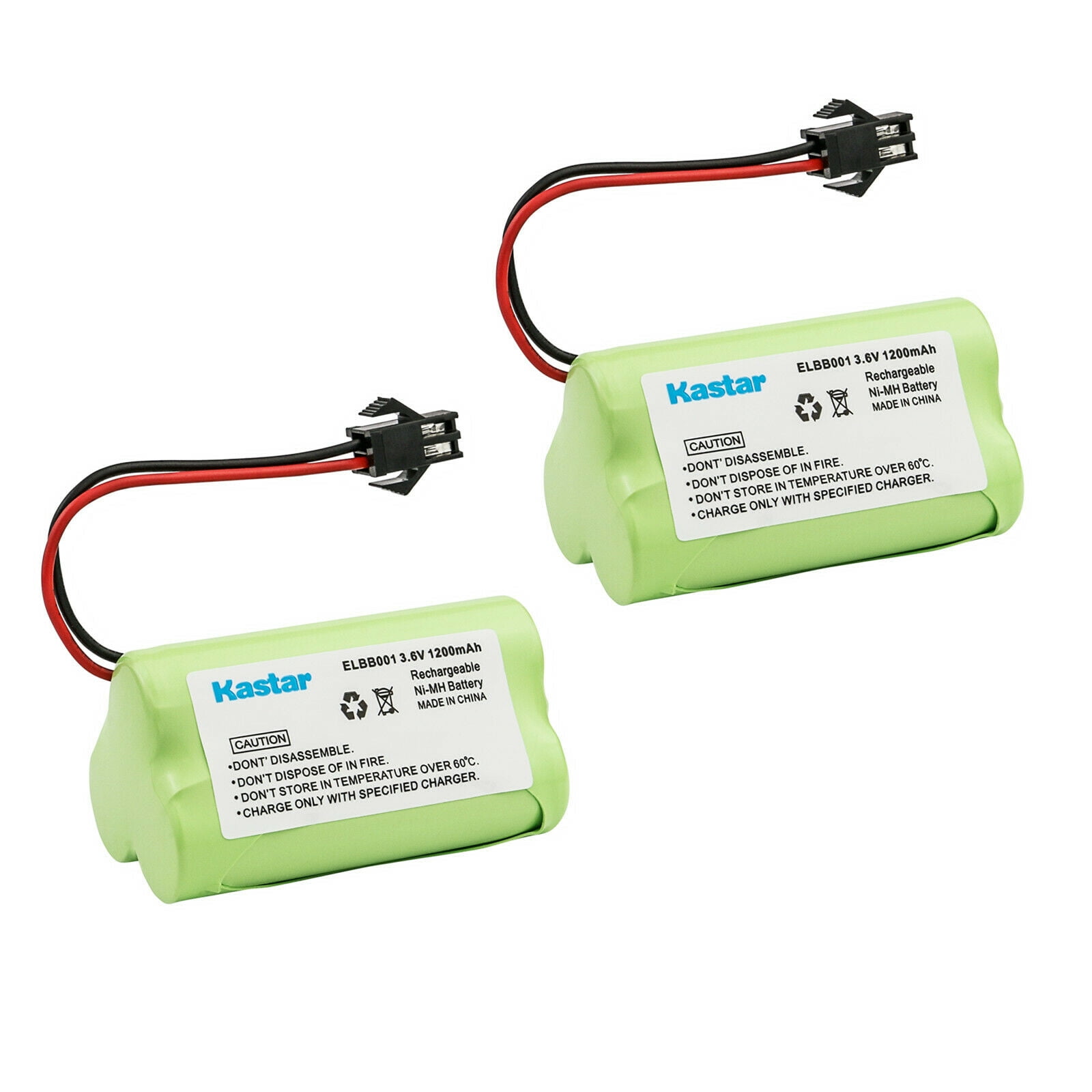 Kastar 2-Pack Ni-MH Battery 3.6V 1200mAh Replacement for Lithonia ELB ...
