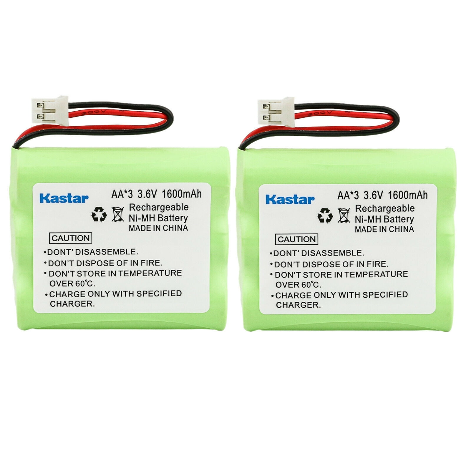 Kastar 2-Pack Ni-MH Battery 3.6V 1600mAh Replacement for Flagpole Solar ...