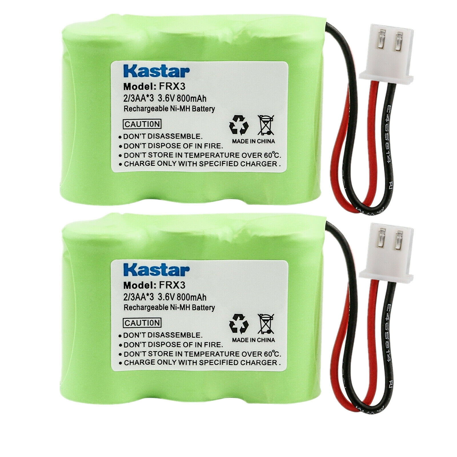 Kastar 2-Pack Rechargeable Ni-MH Battery Compatible with Eton FRX3 Axis ...