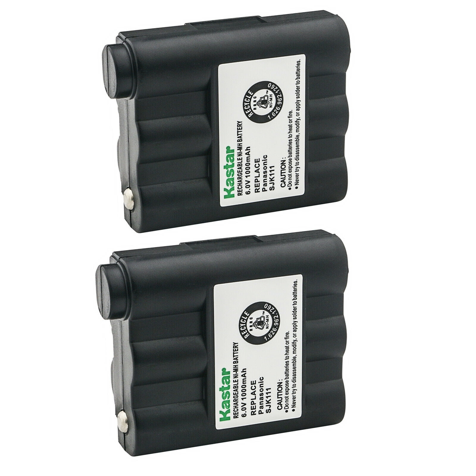 Kastar 2-Pack Two-Way Radio Battery Ni-MH 6V 1000mAh Replacement for ...