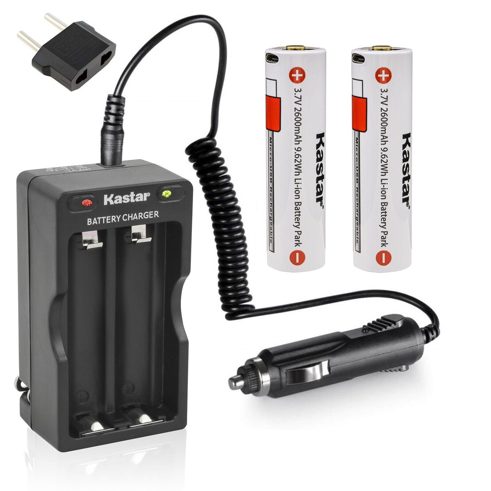 Kastar 2Pack Battery + Travel Charger Replacement for SLB26 Battery ...