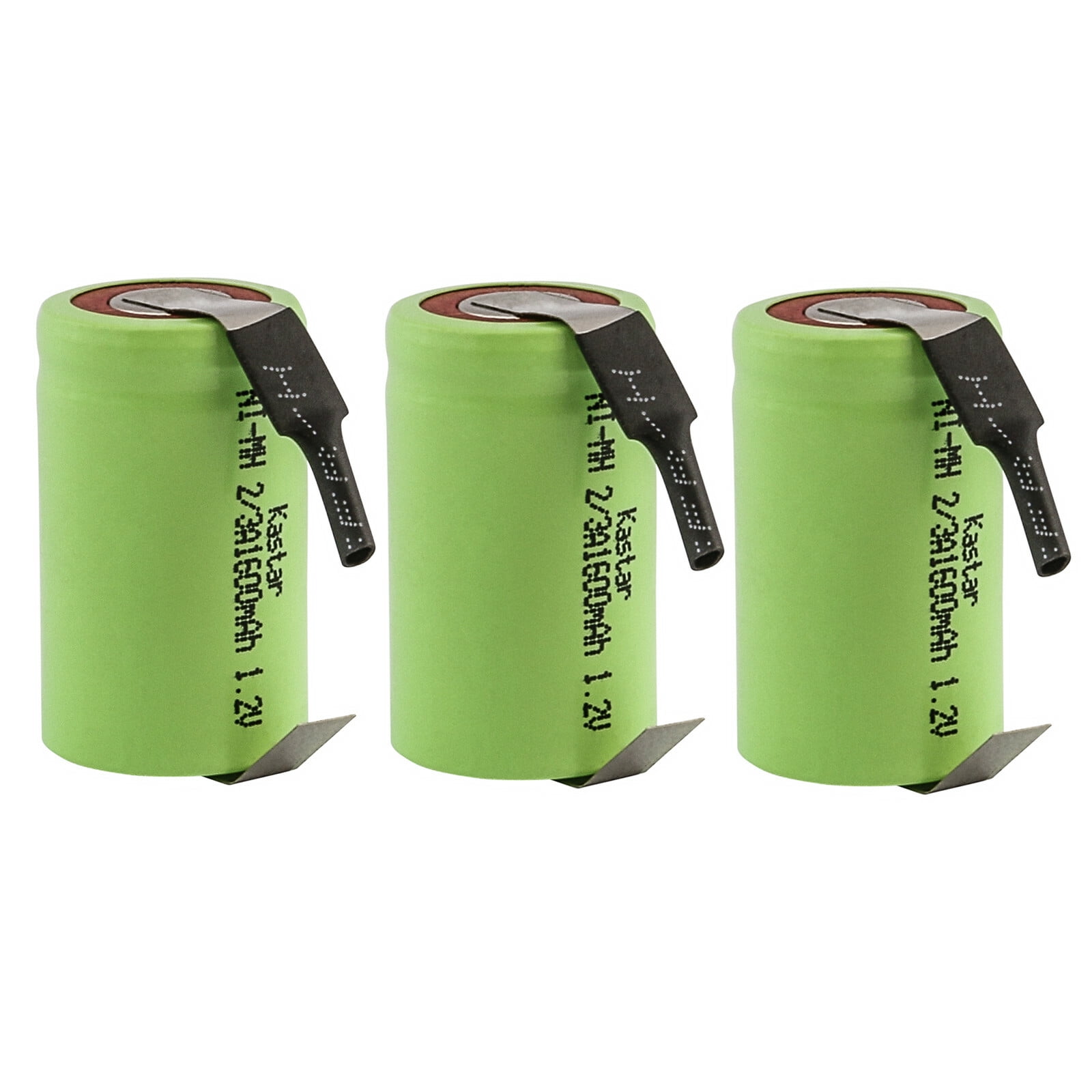 Kastar 3-Pack 2/3A 1.2V 1600mAh Ni-MH Battery Replacement for Radio Controlled Devices, Electric ...