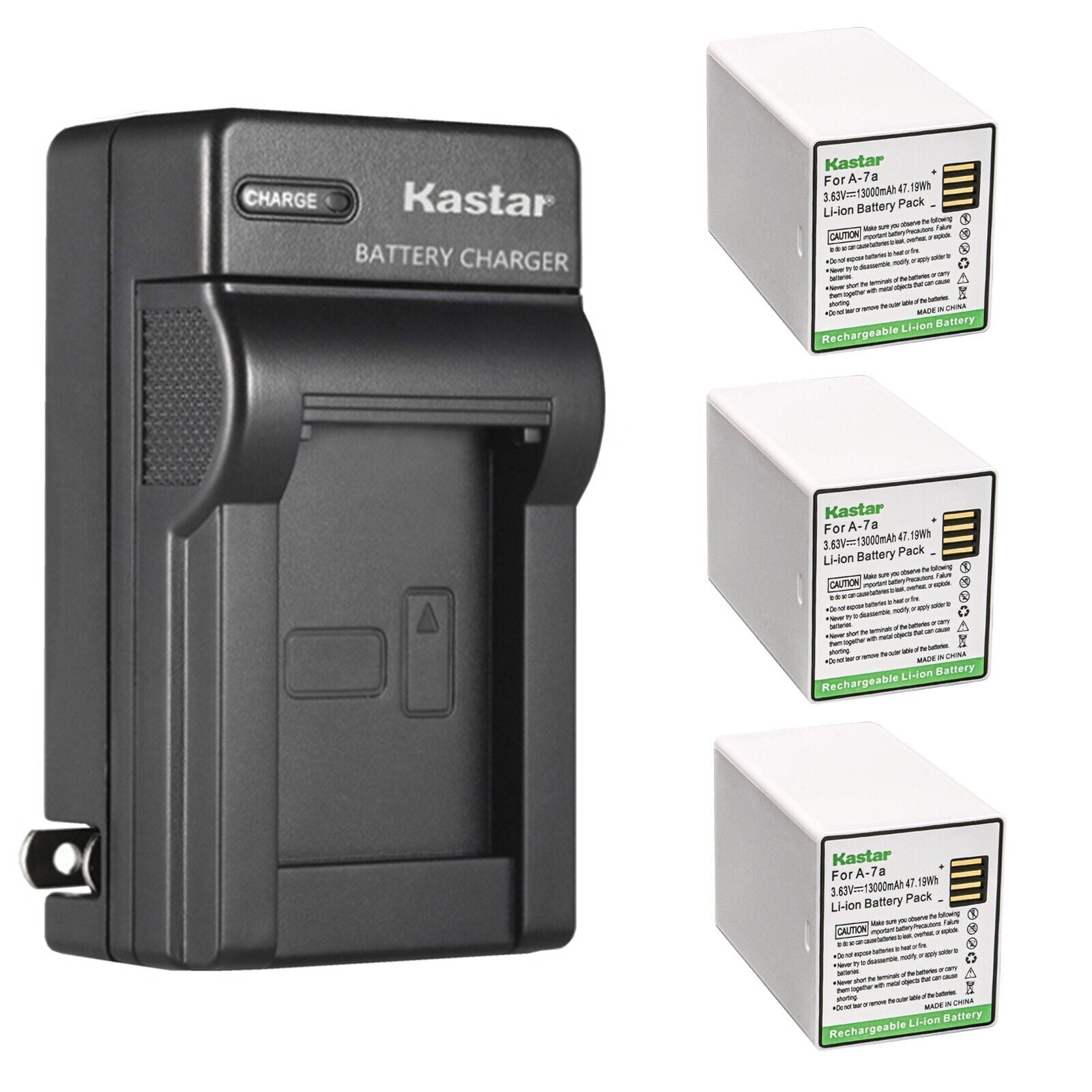 Kastar 3-Pack A-7a Battery and AC Wall Charger Replacement for Arlo GO ...