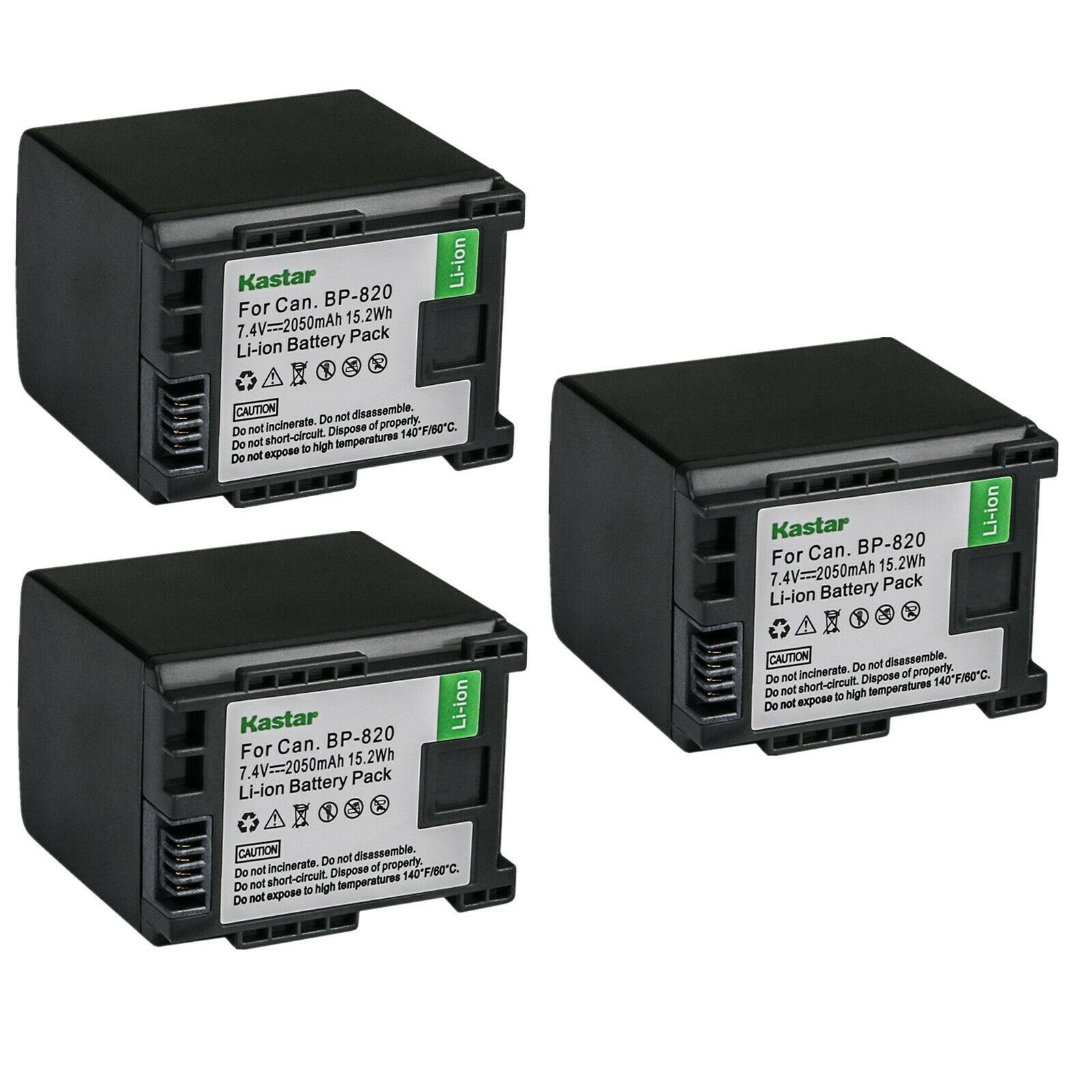 Kastar 3-Pack BP-820 Battery Replacement for Canon XF400, XF405, XA10 ...