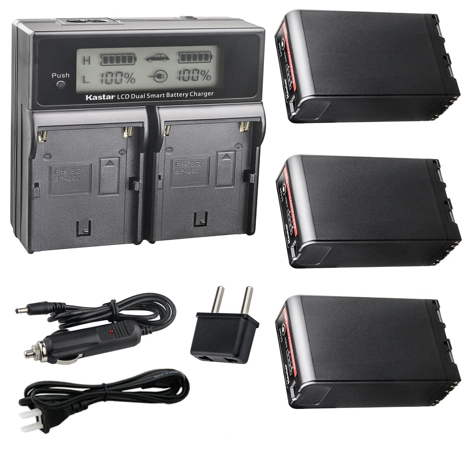 Kastar 3-Pack BP-U90 Battery and CH04 Dual Fast Charger Compatible with ...