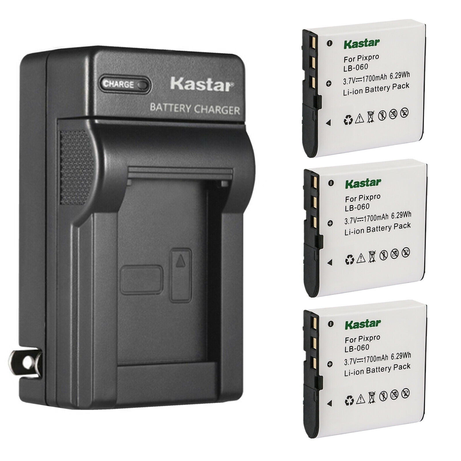 Kastar 3-Pack Battery and AC Wall Charger Replacement for HP V5060 ...