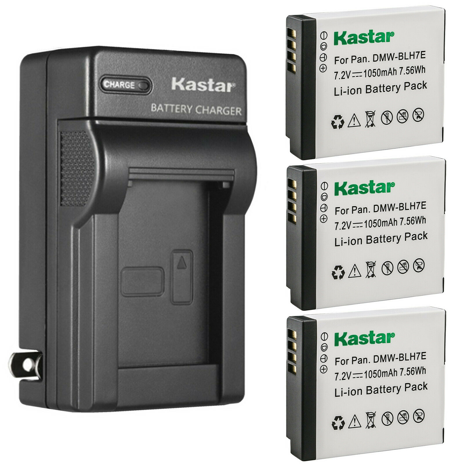 Kastar 3-Pack Battery and AC Wall Charger Replacement for Panasonic ...