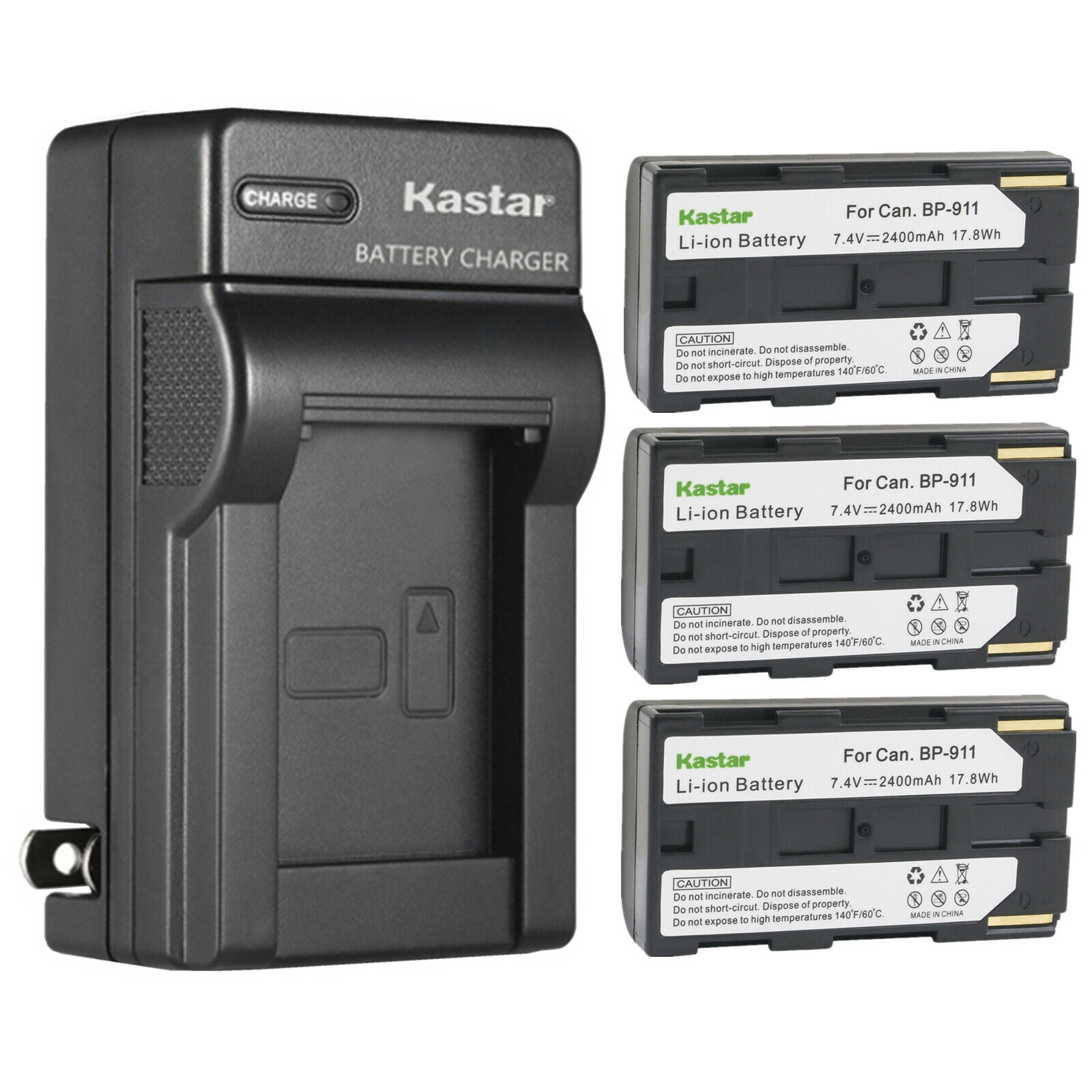 Kastar 3-Pack Battery and AC Wall Charger Replacement for Phase One P30 ...