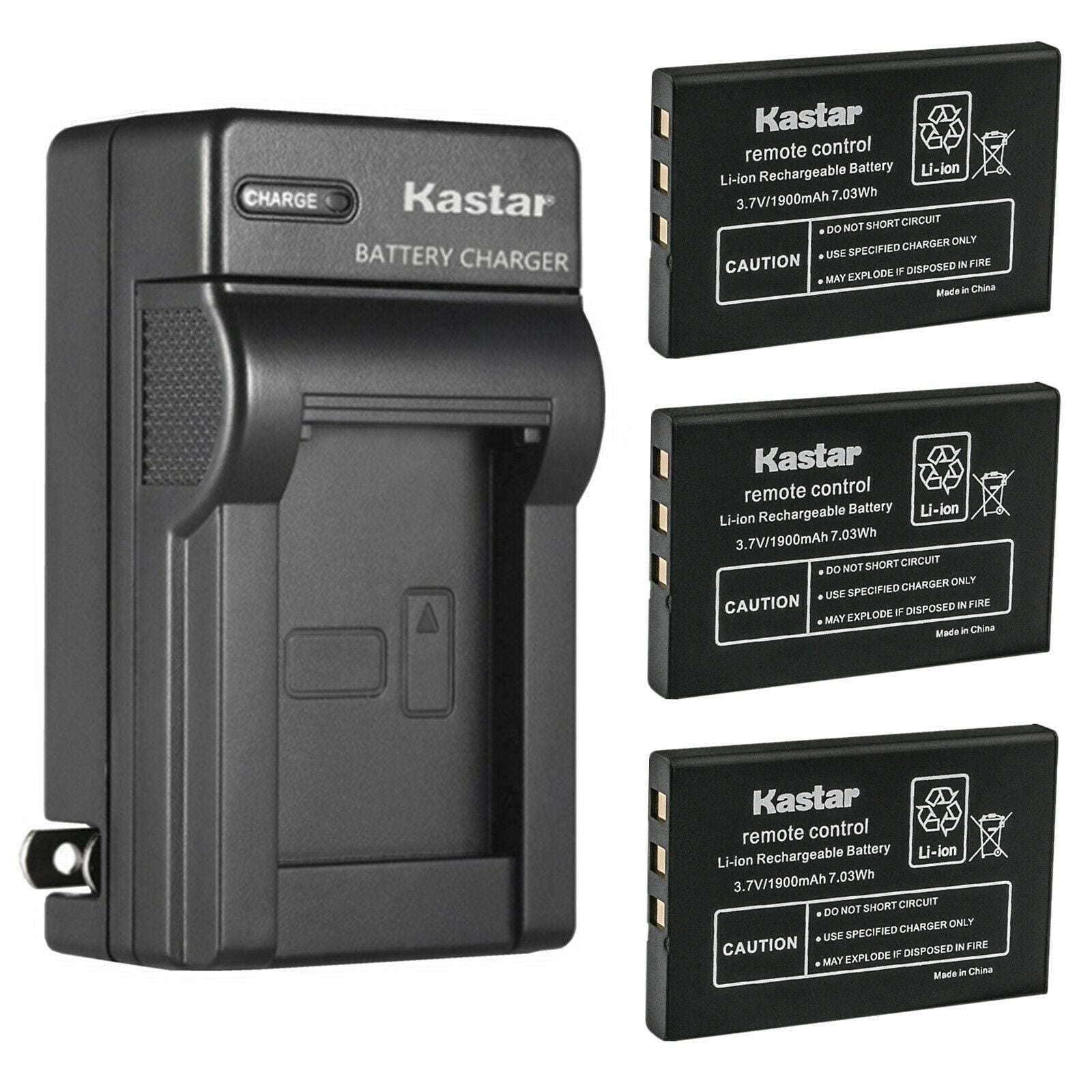 Kastar 3-Pack Battery and AC Wall Charger Replacement for Universal ...