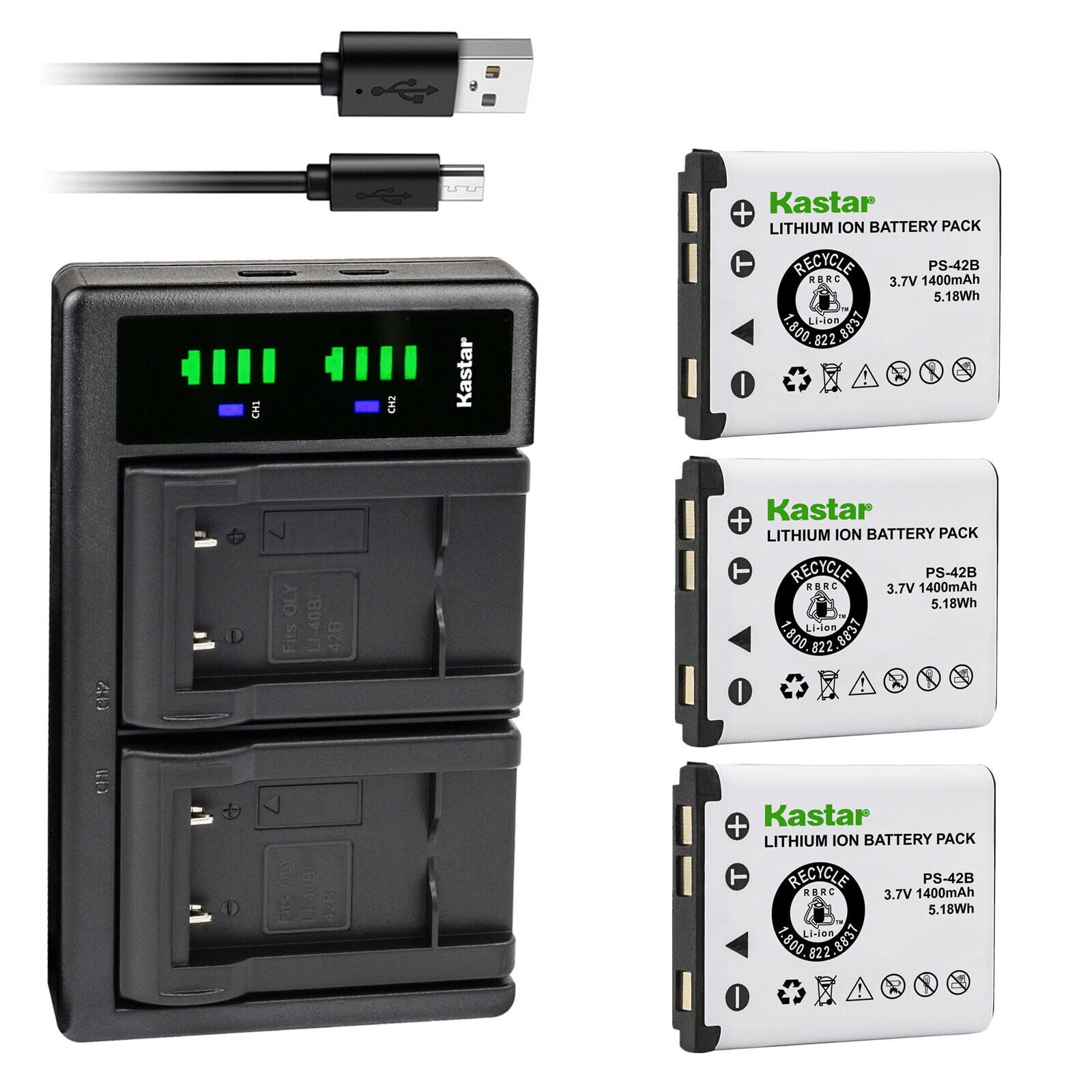 Kastar 3-Pack Battery and LTD2 USB Charger Compatible with Steelseries Arctis Nova Pro Wireless ...