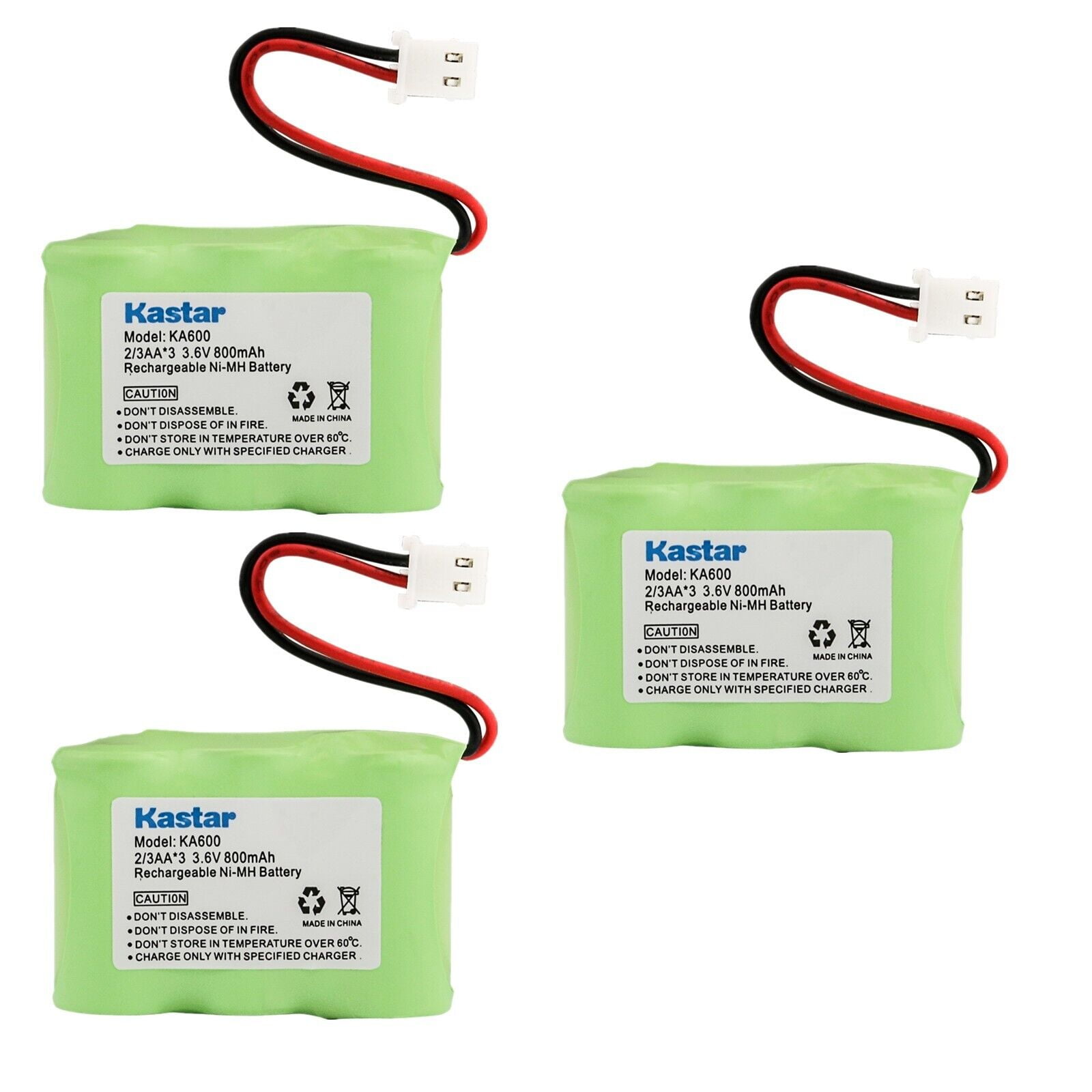 Kastar 3-Pack Battery Replacement for Kaito KA500 5-way Weather Alert ...