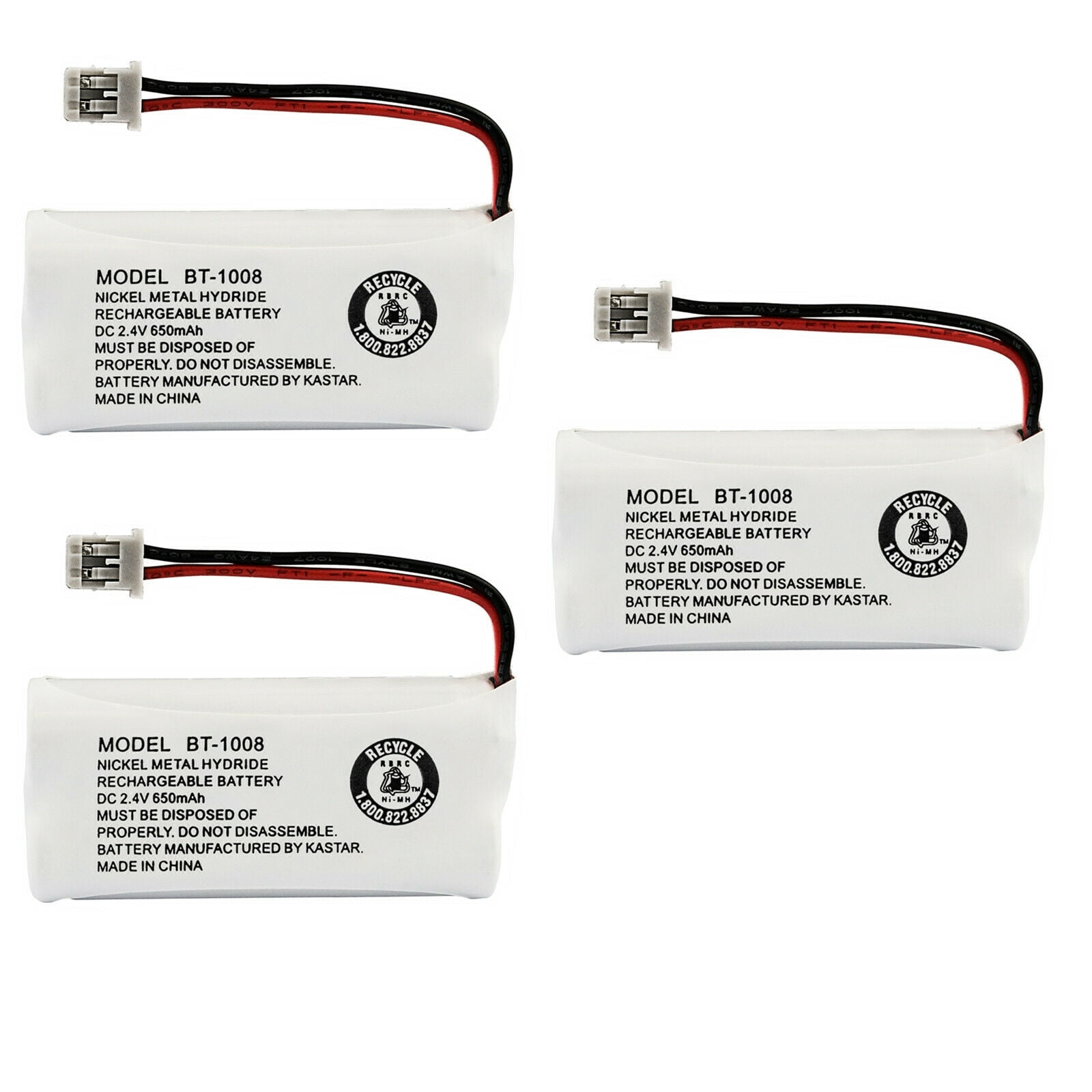 Kastar 3-Pack Battery Replacement for Uniden DECT1560 DECT1580 DECT1588 ...