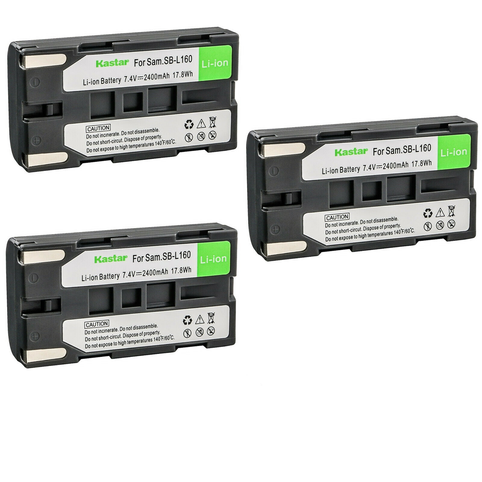 Kastar 3-Pack Battery SB-L160 Replacement for Samsung SB-L110A SBL110A ...
