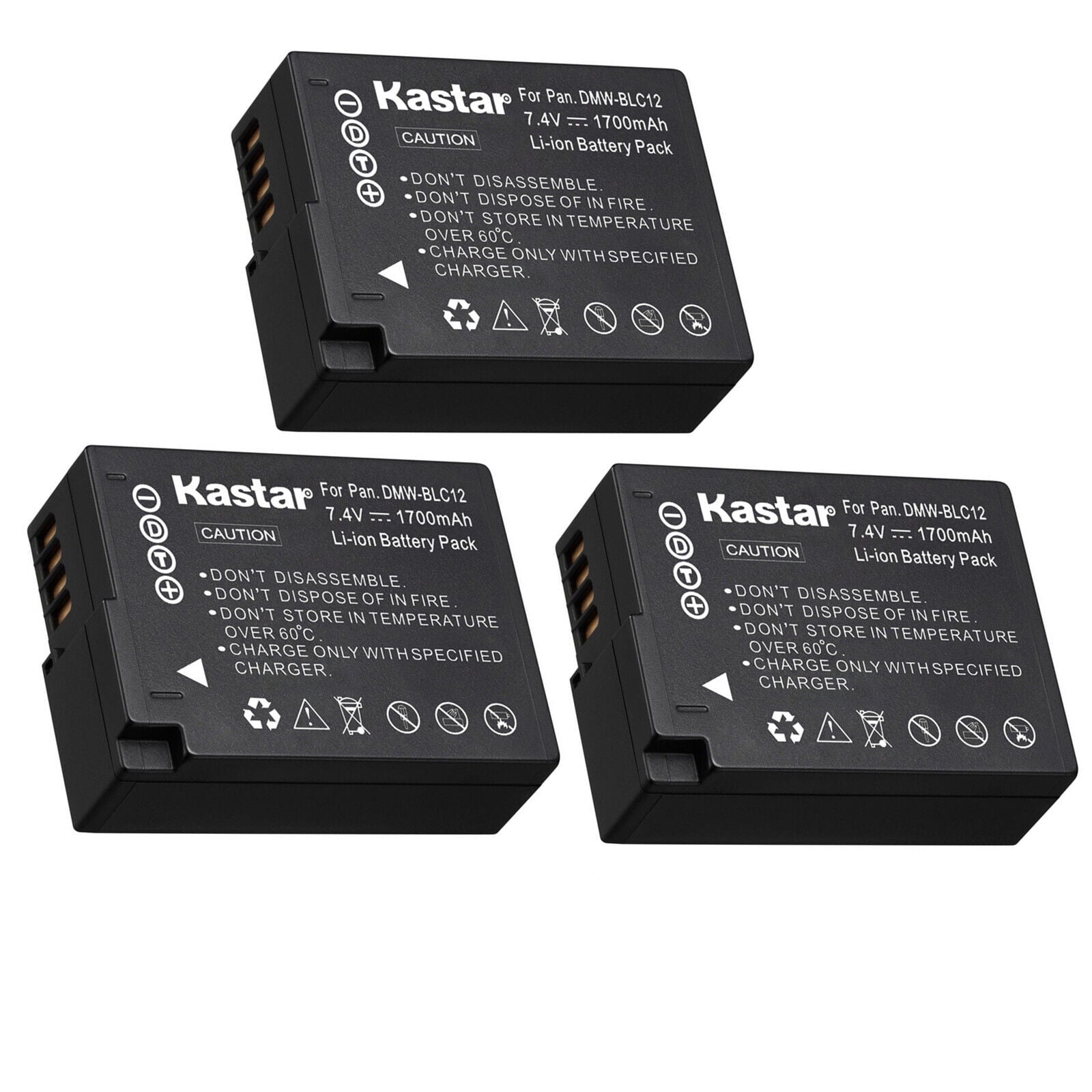 Kastar 3-Pack DMW-BLC12 Battery Replacement for Panasonic Lumix DMC ...