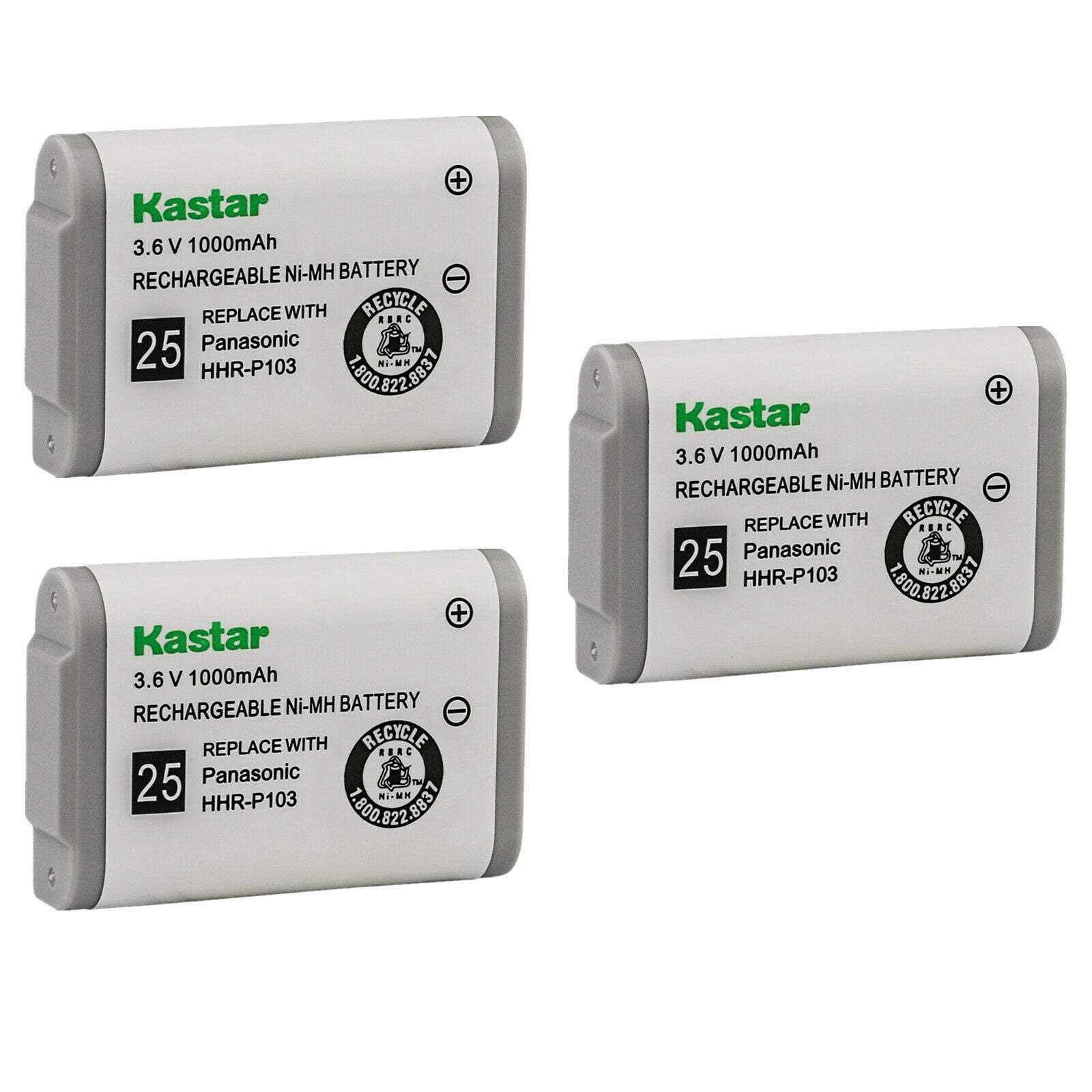 Kastar 3-Pack HHR-P103 Battery Replacement for PHILIPS SJB4142 5808 ...