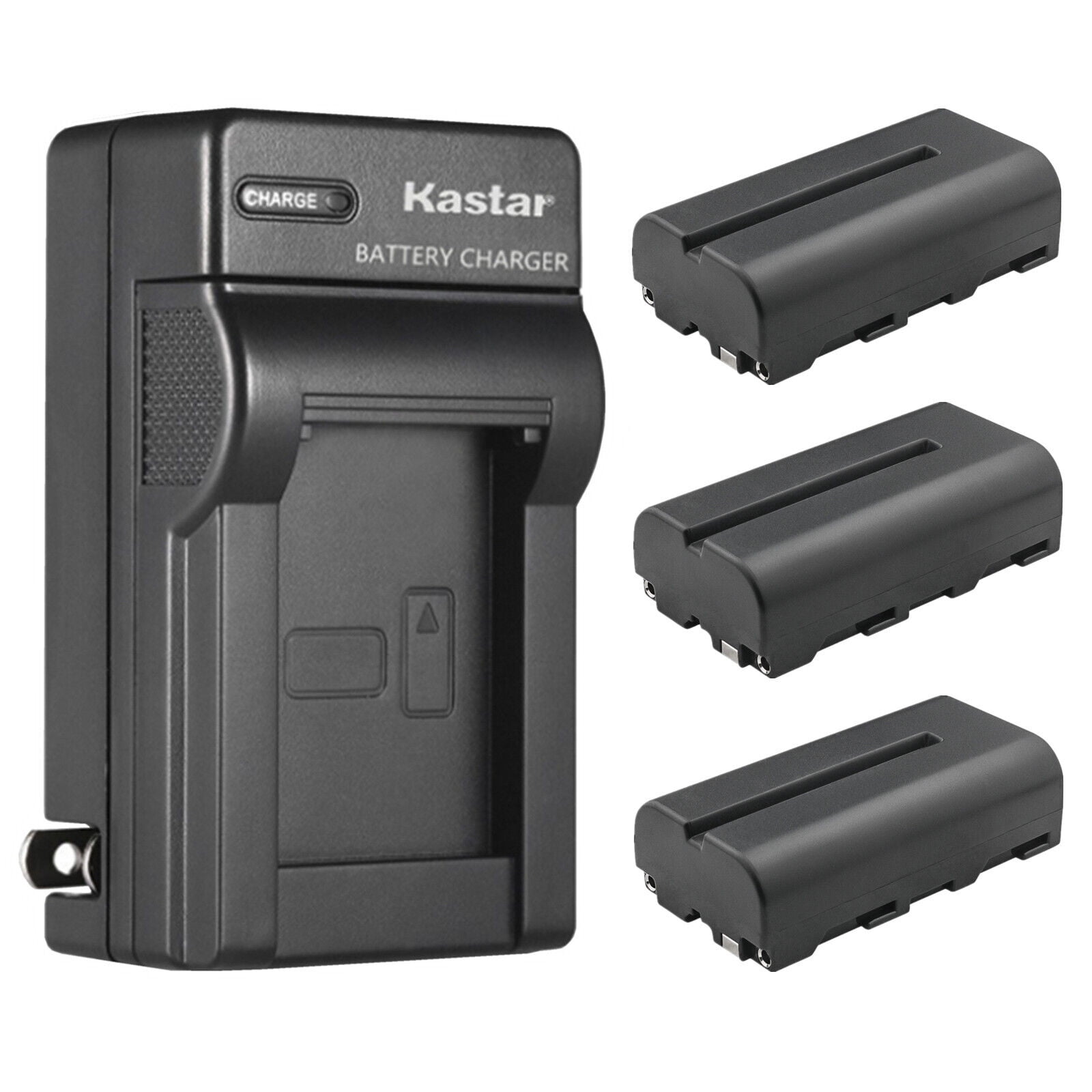Kastar 3-Pack NP-F550 / NP-F570 Battery and AC Wall Charger Replacement for Drager ACCCT013 ...