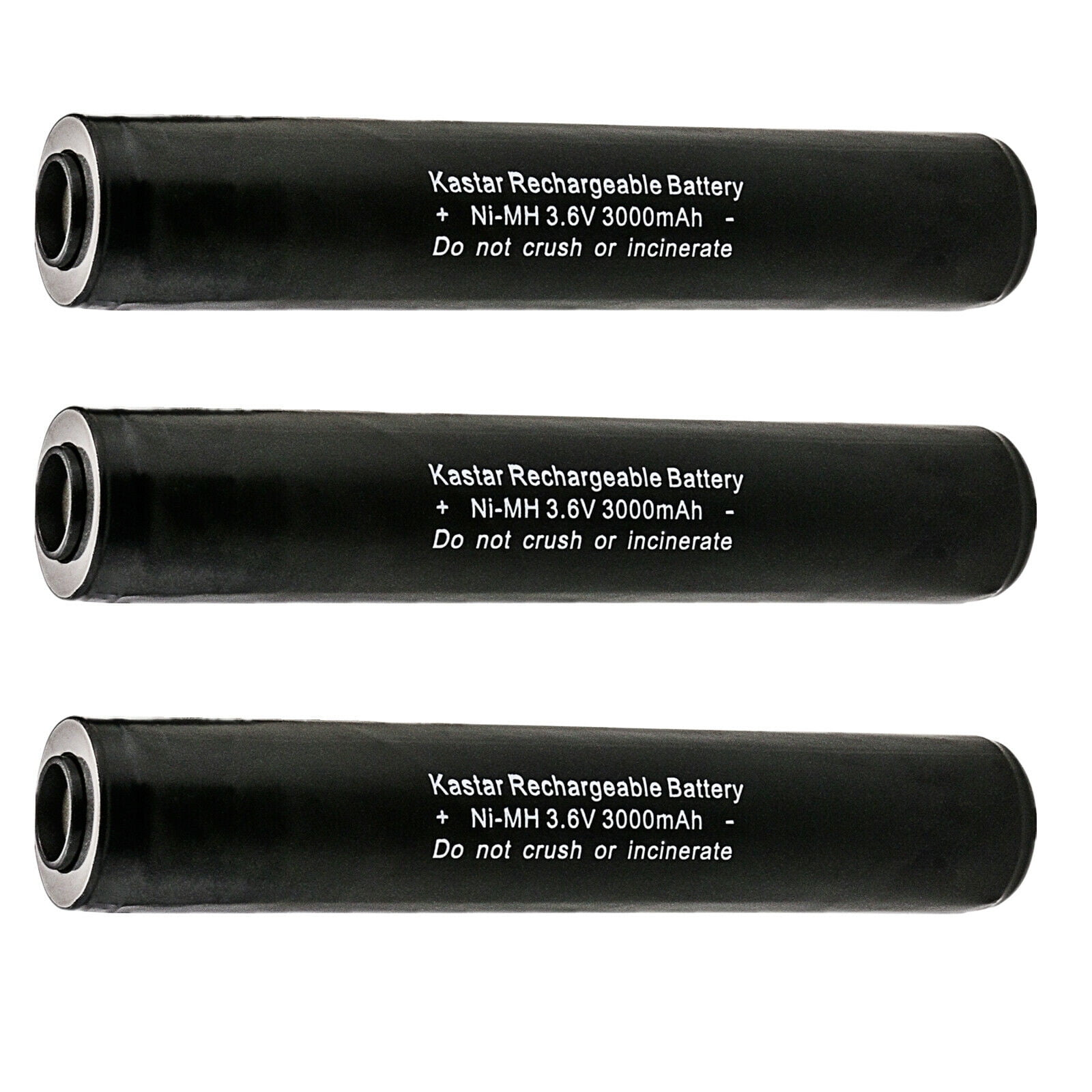 Kastar 3-Pack Ni-MH 3.6V 3000mAh Battery Replacement for Streamlight 76002, 76014, 76021, 76022 ...