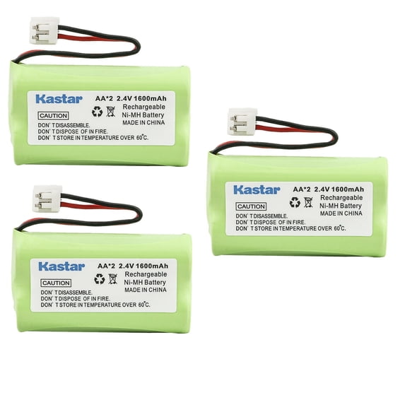 Kastar 3-Pack Ni-MH AA 2.4V 1600mAh EH Battery Compatible with AA 2.4V ...