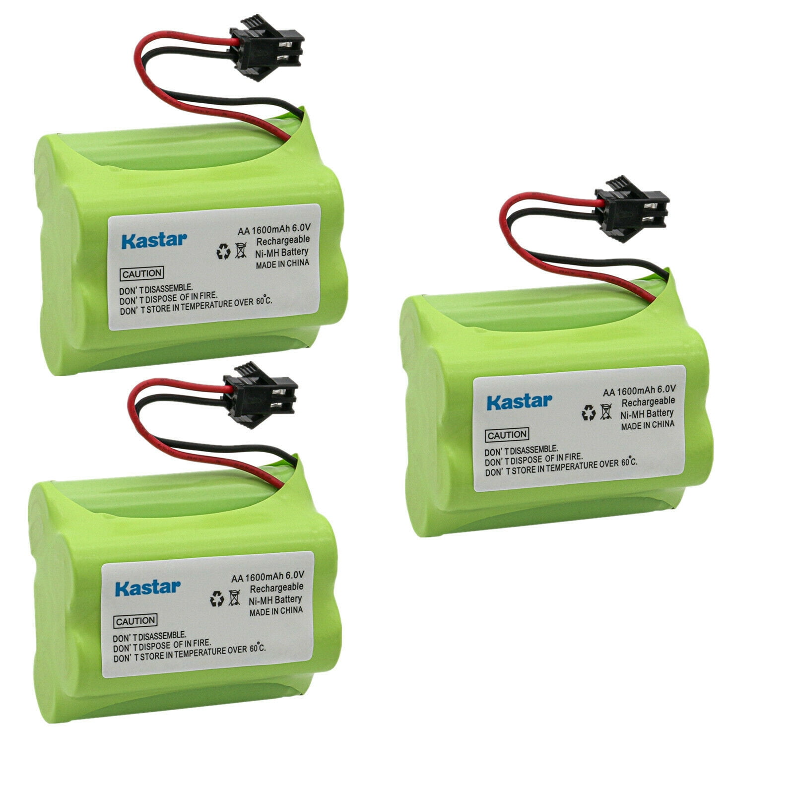 Kastar 3-Pack Ni-MH Battery 6V 1600mAh Replacement for Harbor Freight ...