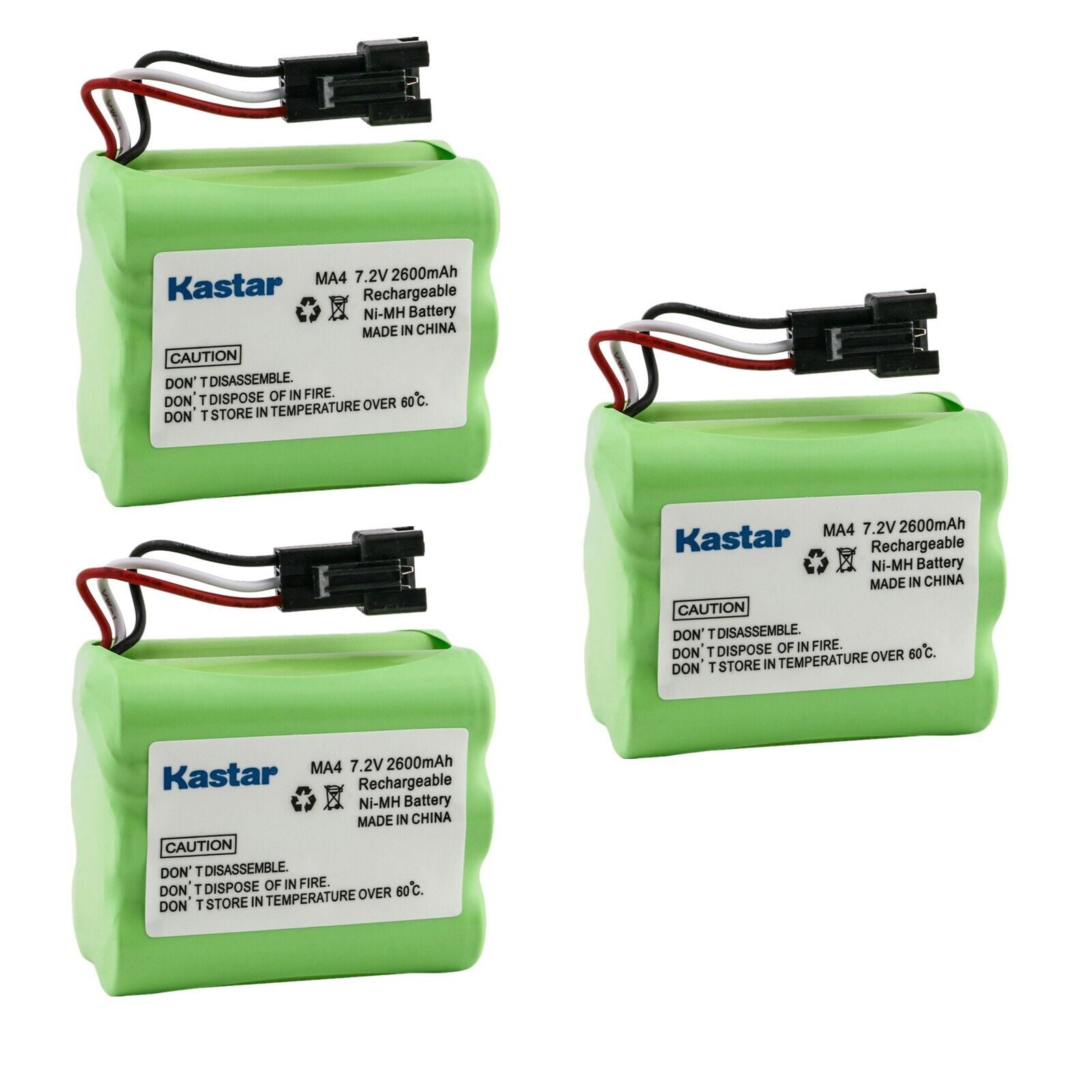 Kastar 3-Pack Ni-MH Battery 7.2V 2600mAh Replacement for Tivoli PAL ...