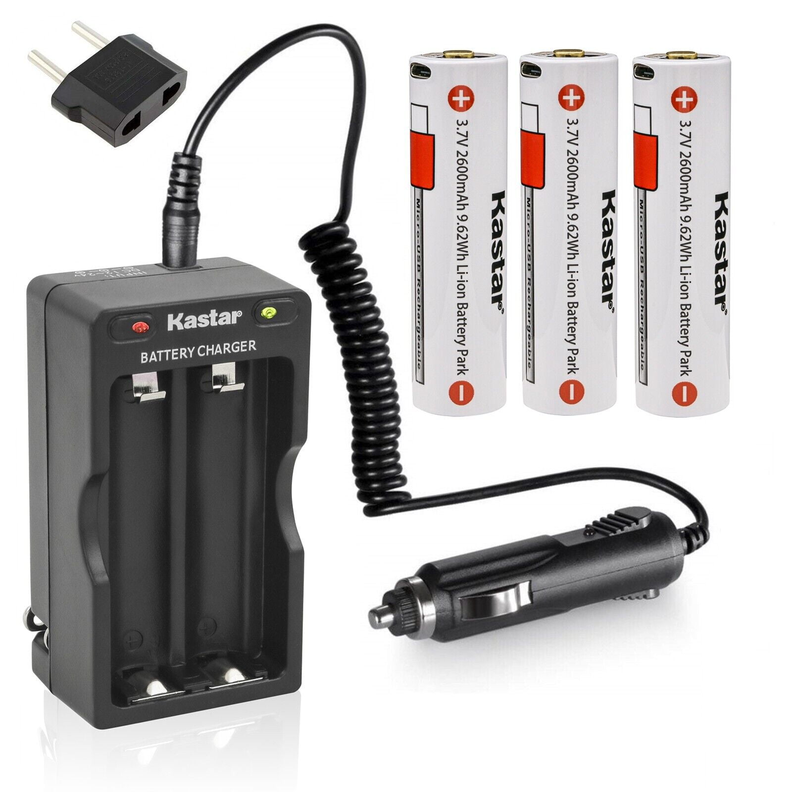 Kastar 3Pack Battery + Travel Charger Replacement for KLARUS XT11S XT2C ...