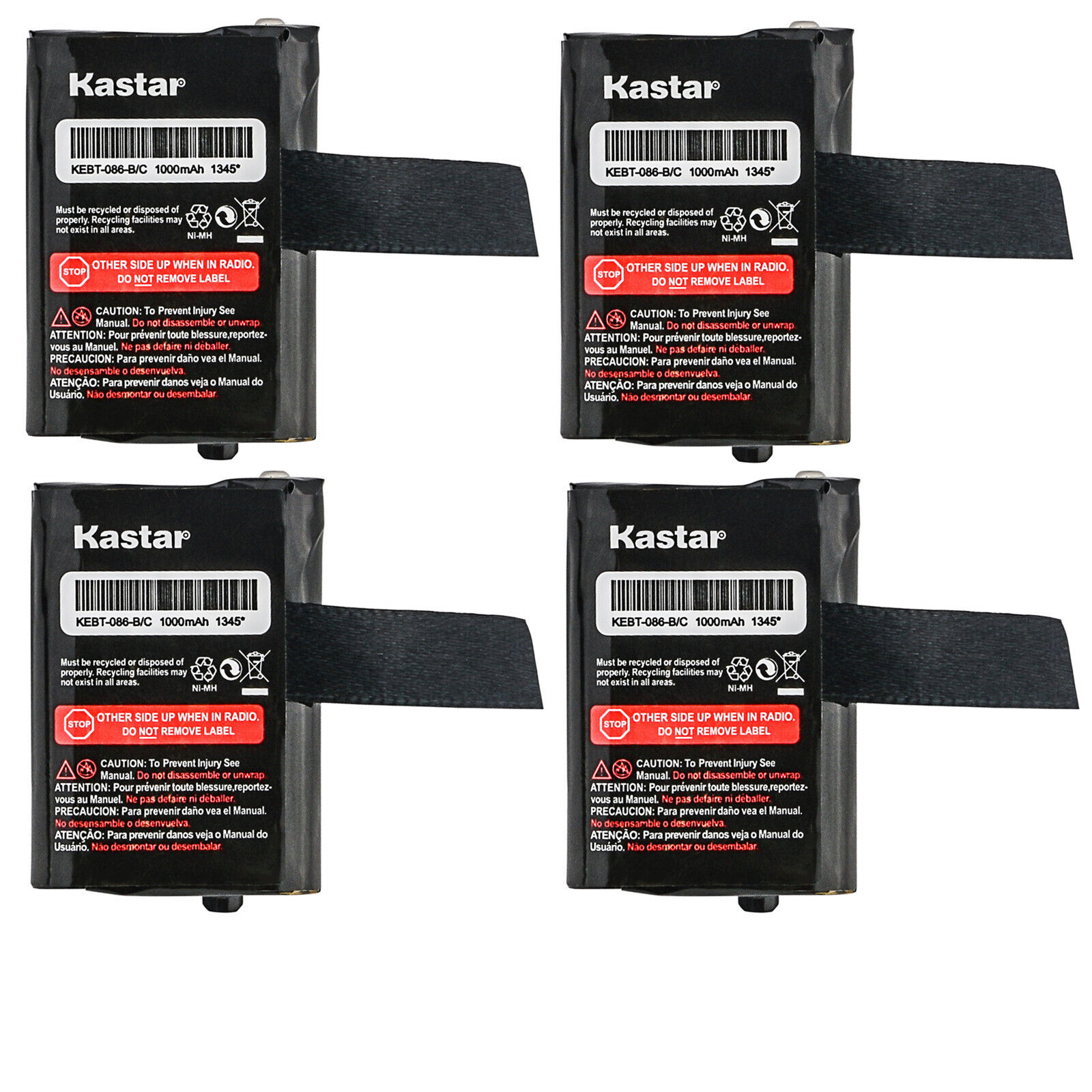 Kastar 4-Pack 53617 KEBT086 Battery Replacement for Motorola Two Way ...