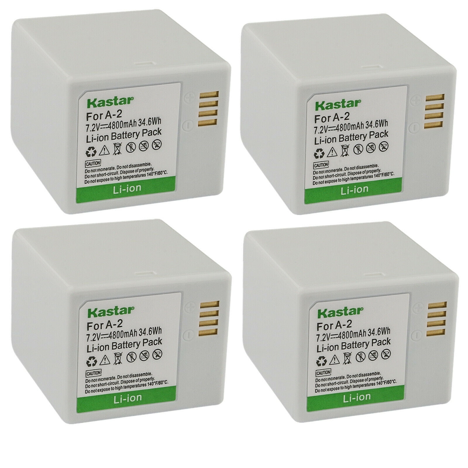 Kastar 4-Pack 7.2V 4800mAh Lithium Rechargeable Battery, Arlo Go ...