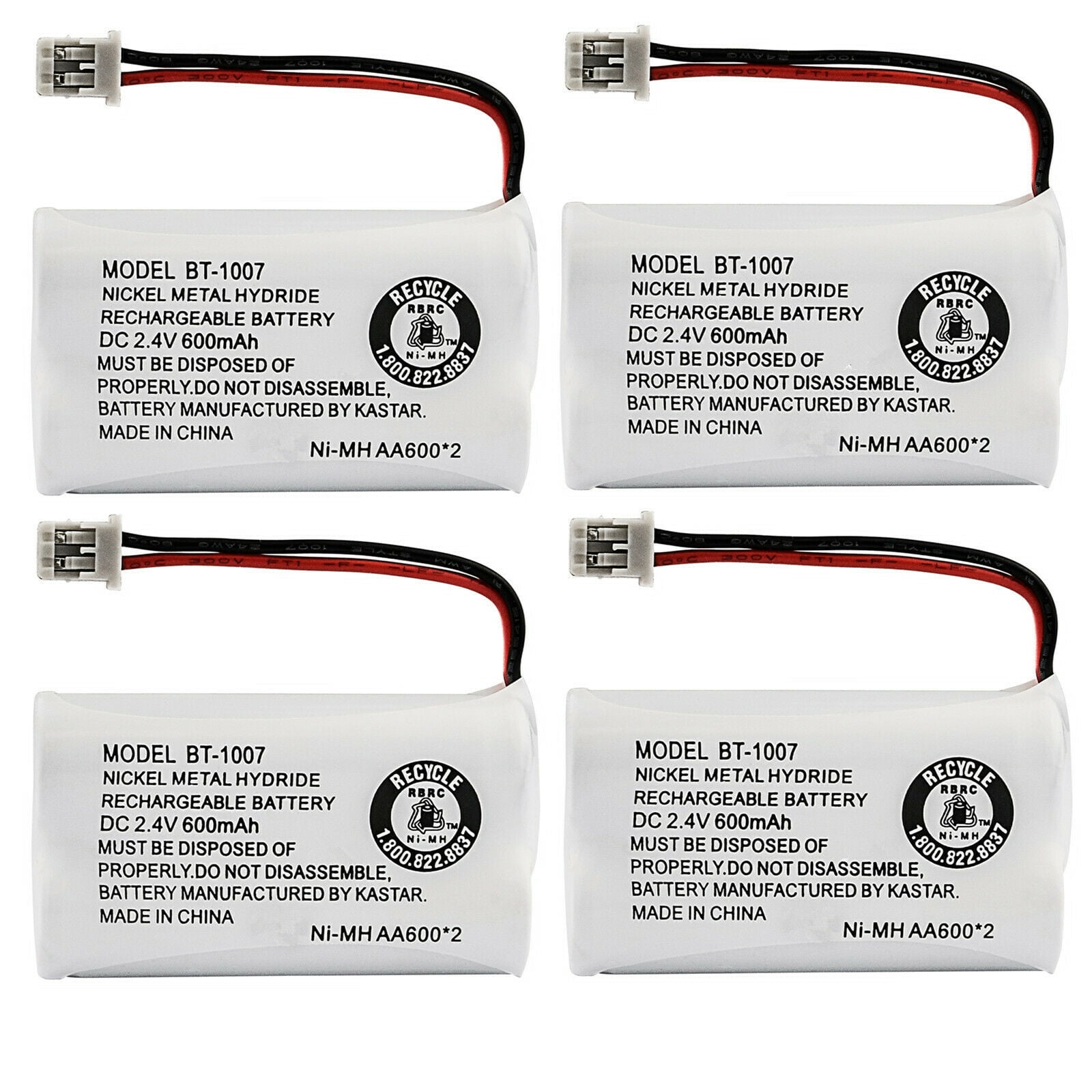 Kastar 4-Pack BT-1007 Battery Replacement for Vtech VT-62-9116B, Again ...