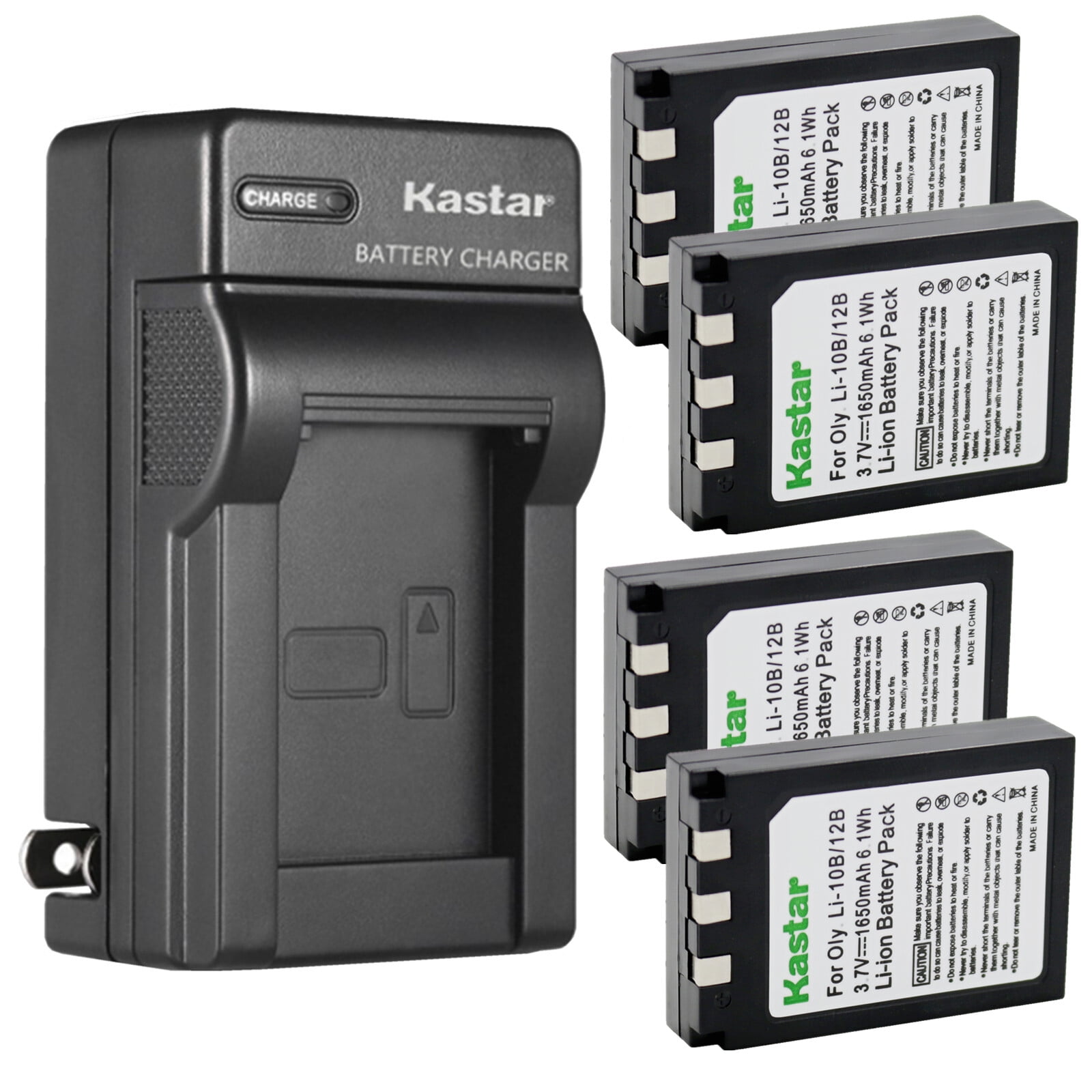 Kastar 4-Pack Battery and AC Wall Charger Replacement for Olympus MJU ...