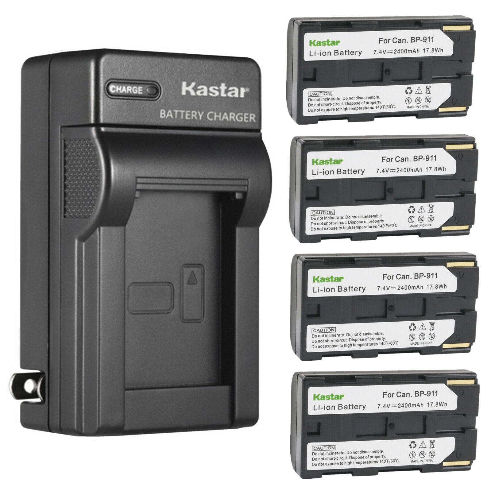 Kastar 4-Pack Battery and AC Wall Charger Replacement for Phase One XF ...