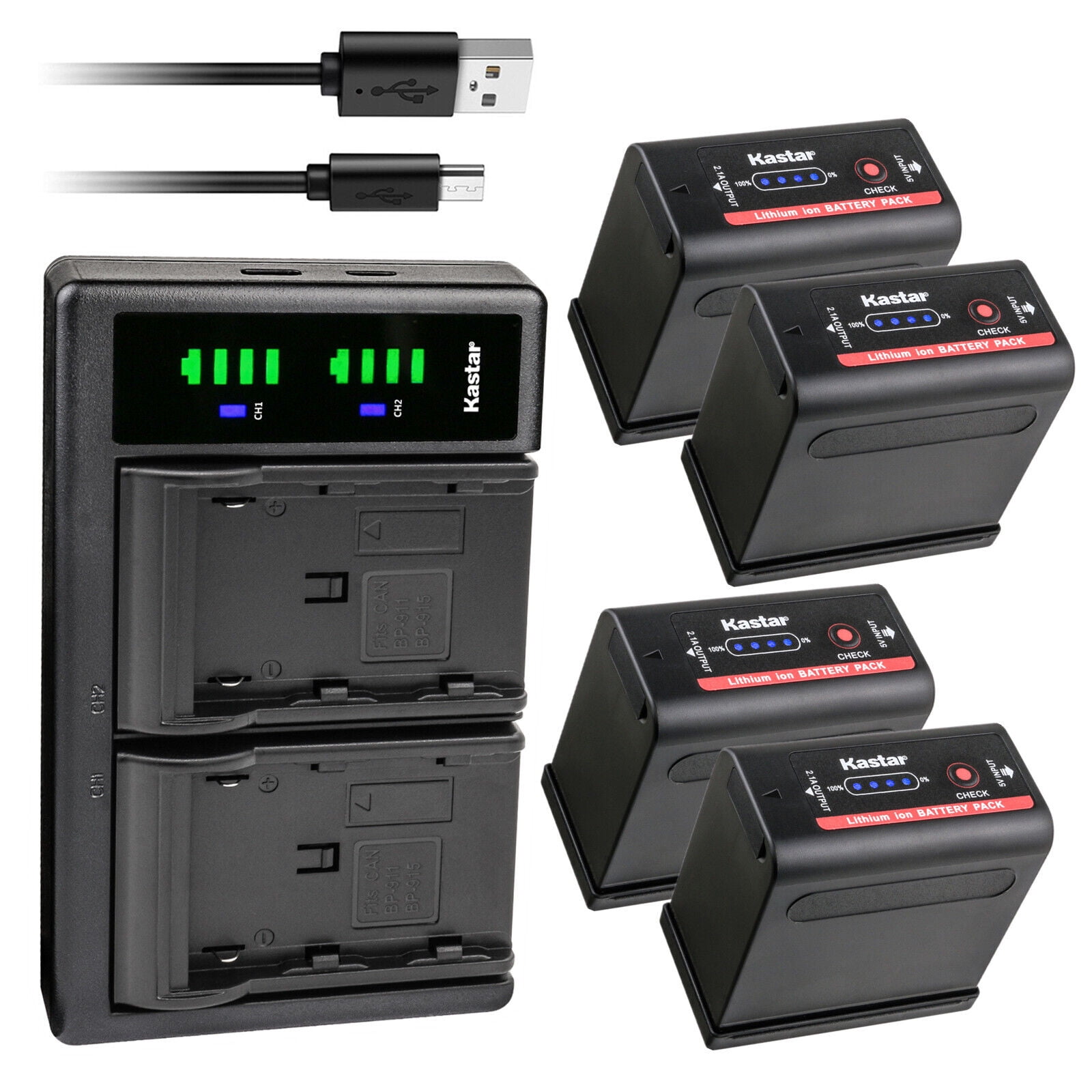 Kastar 4-Pack Battery and LTD2 USB Charger Replacement for Canon EOS ...