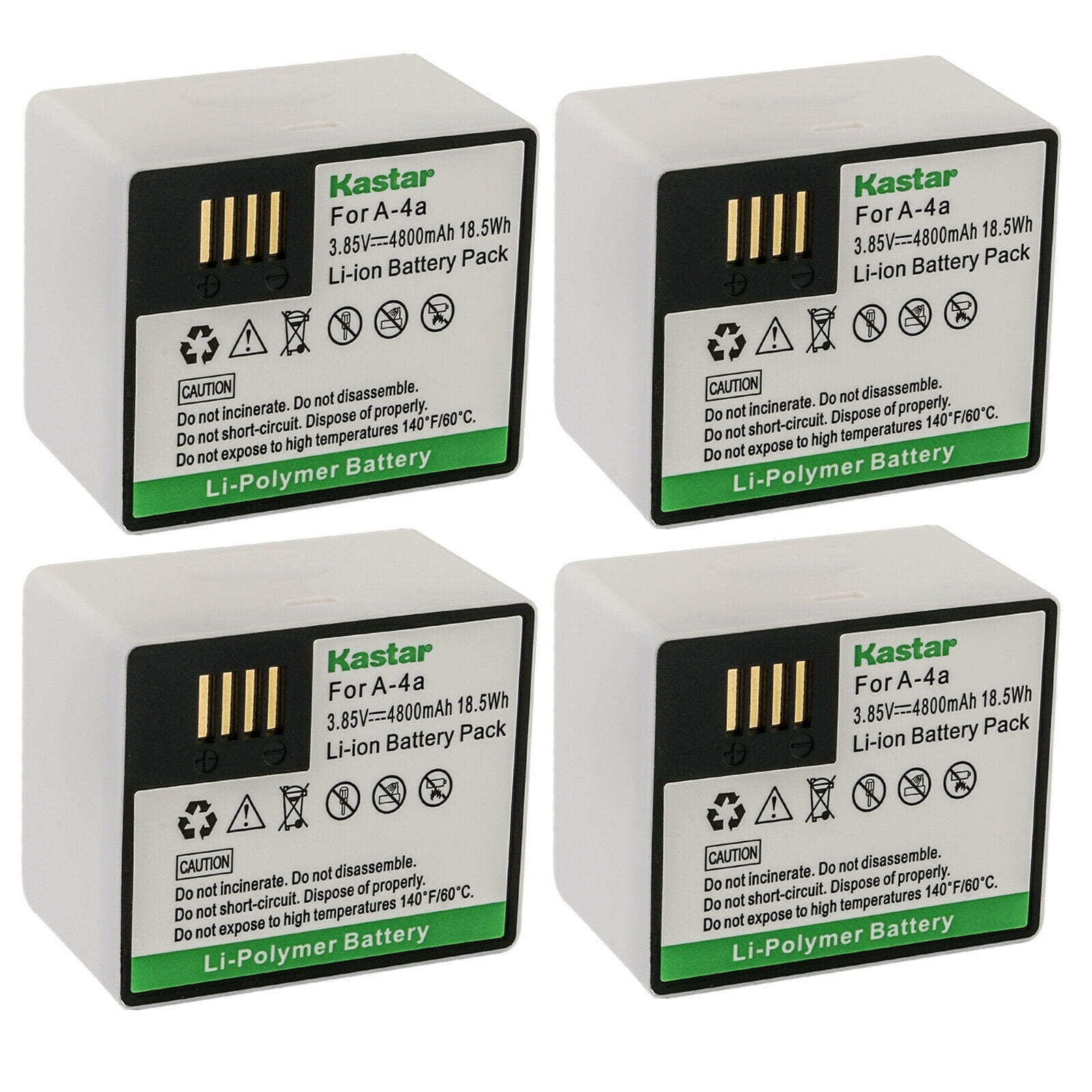 Kastar 4-Pack Battery Replacement for Arlo A-4, Arlo A-4a, Arlo VMC4040 ...