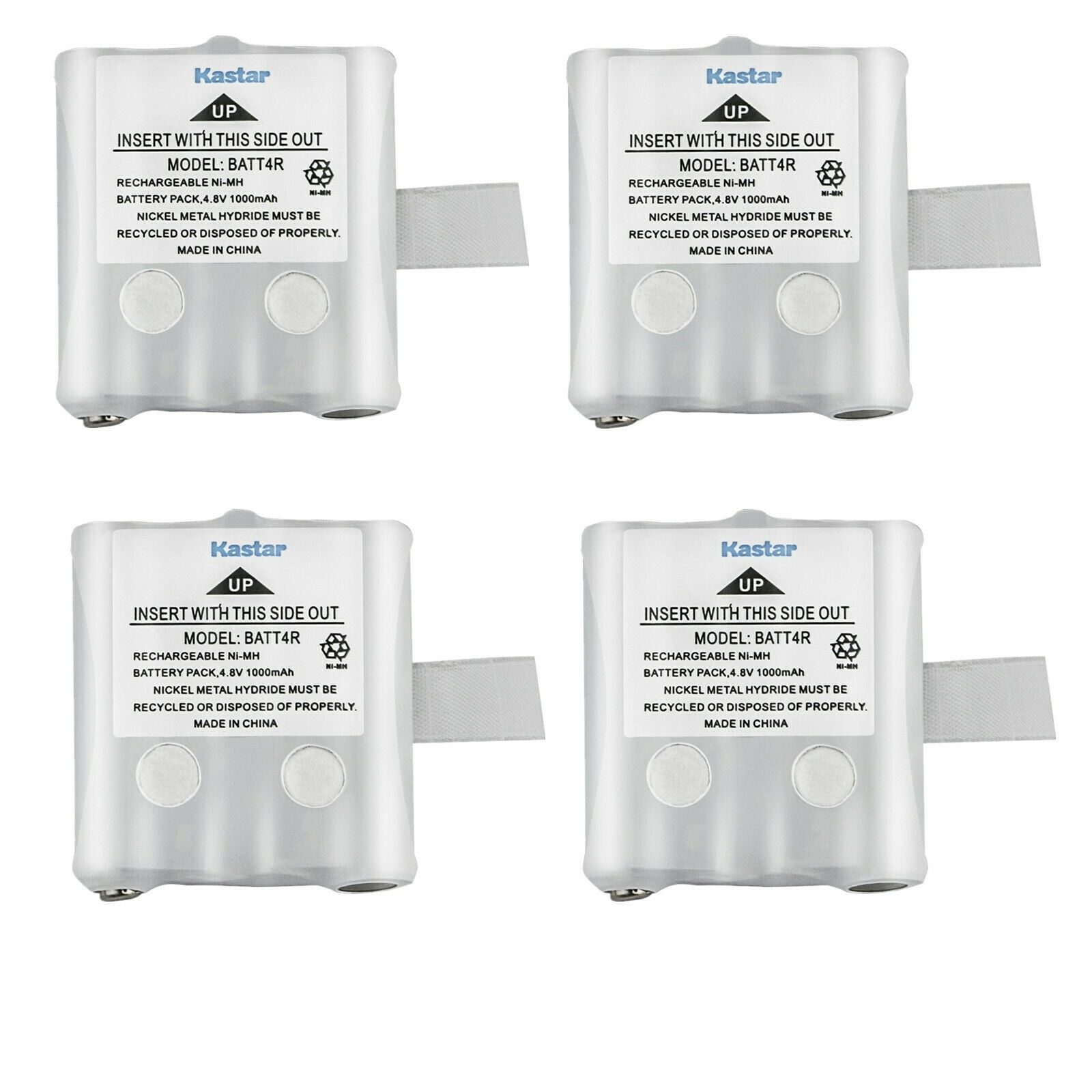 Kastar 4-Pack Battery Replacement for Midland BATT4R, BATT-4R, AVP-2, AVP2 and Midland G223 G ...