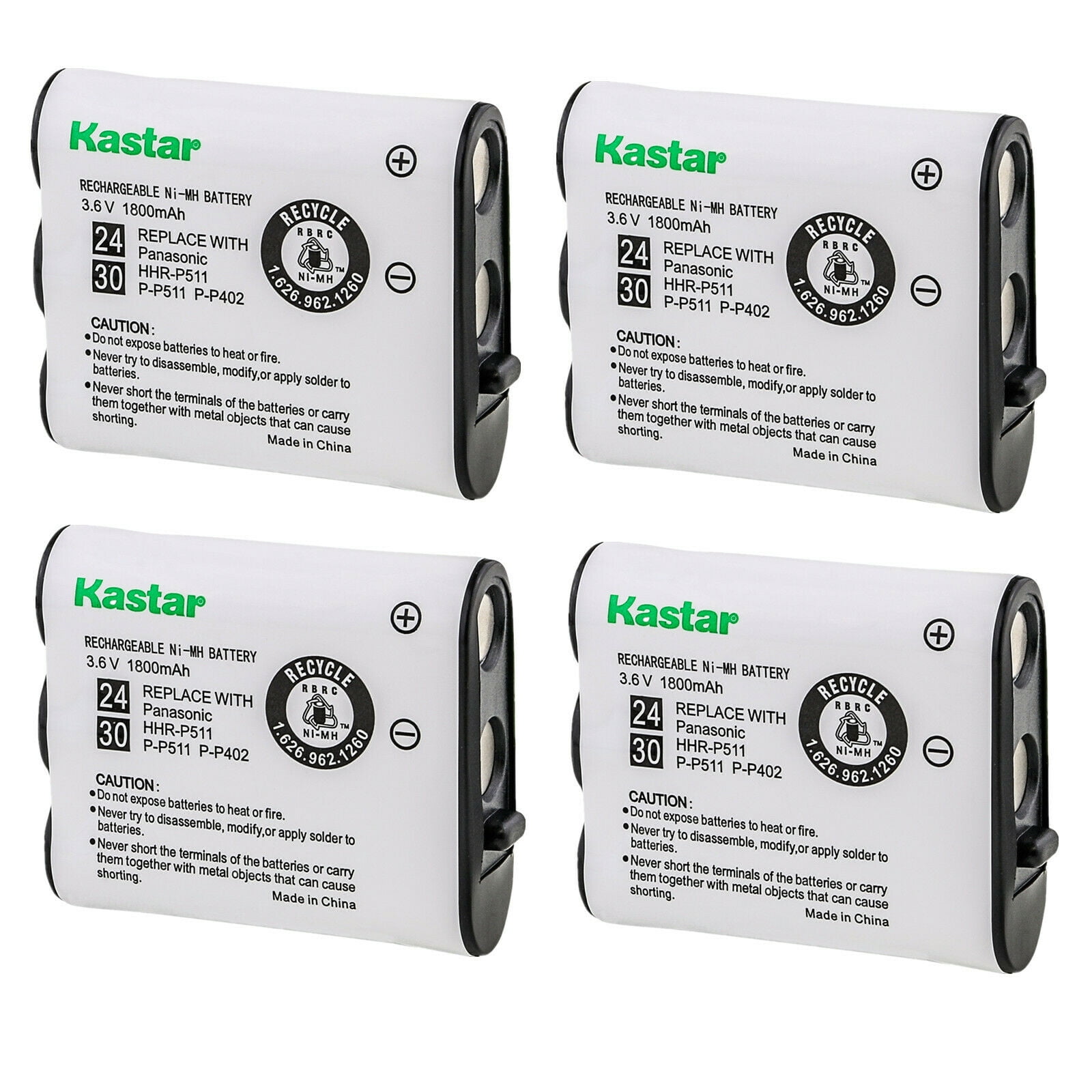 Kastar 4-Pack Battery Replacement for Panasonic TYPE 24 P511 P-P511 ...