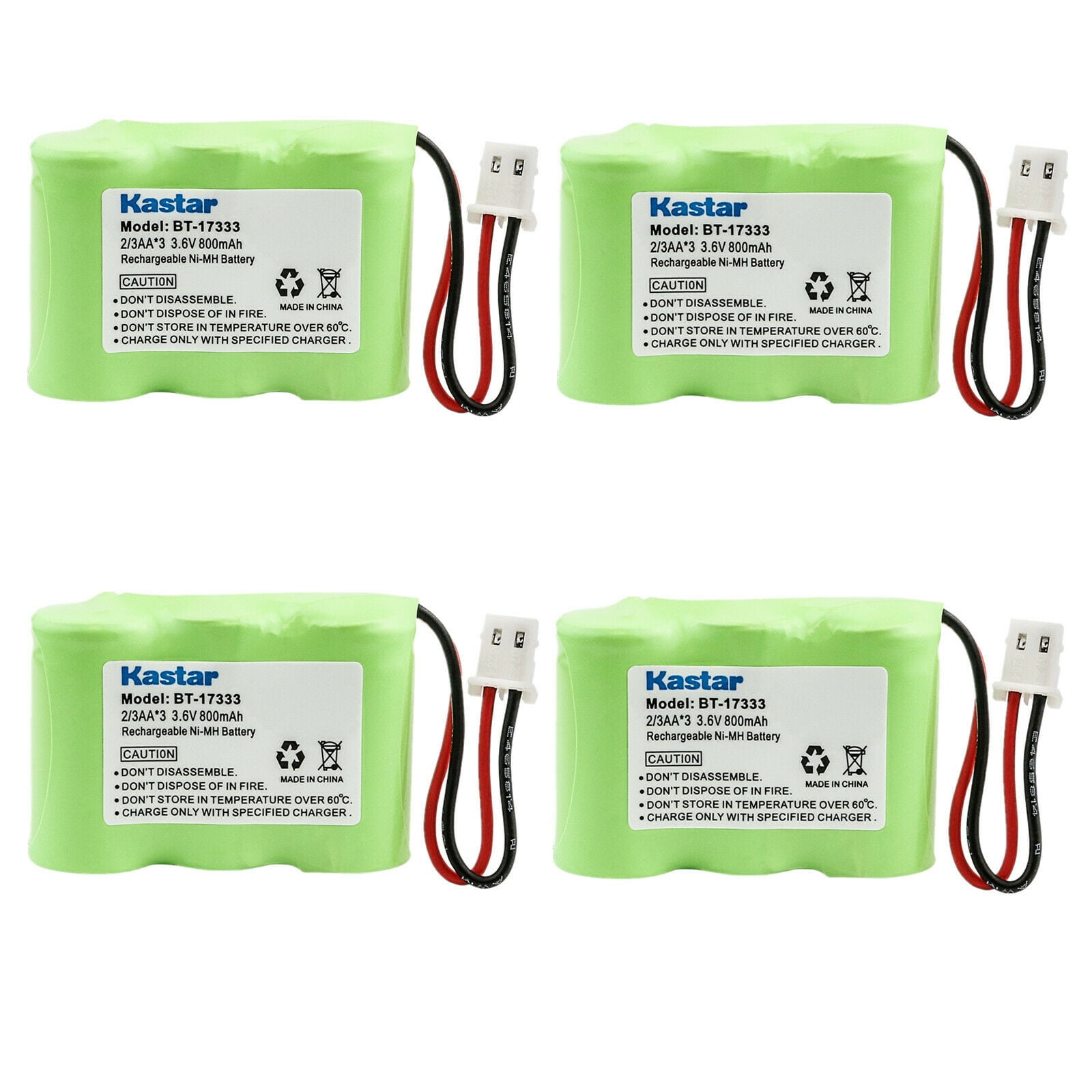Kastar 4-Pack Battery Replacement for V-Tech BT-263345, BT-27233, BT ...