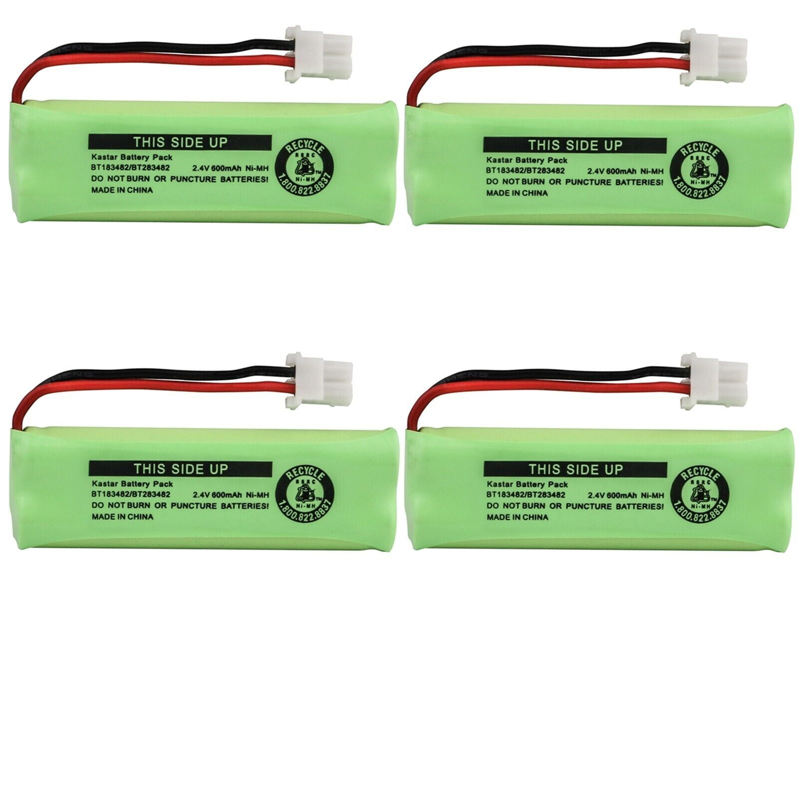 Kastar 4-Pack Battery Replacement for Vtech BT183482, BT283482 Battery ...