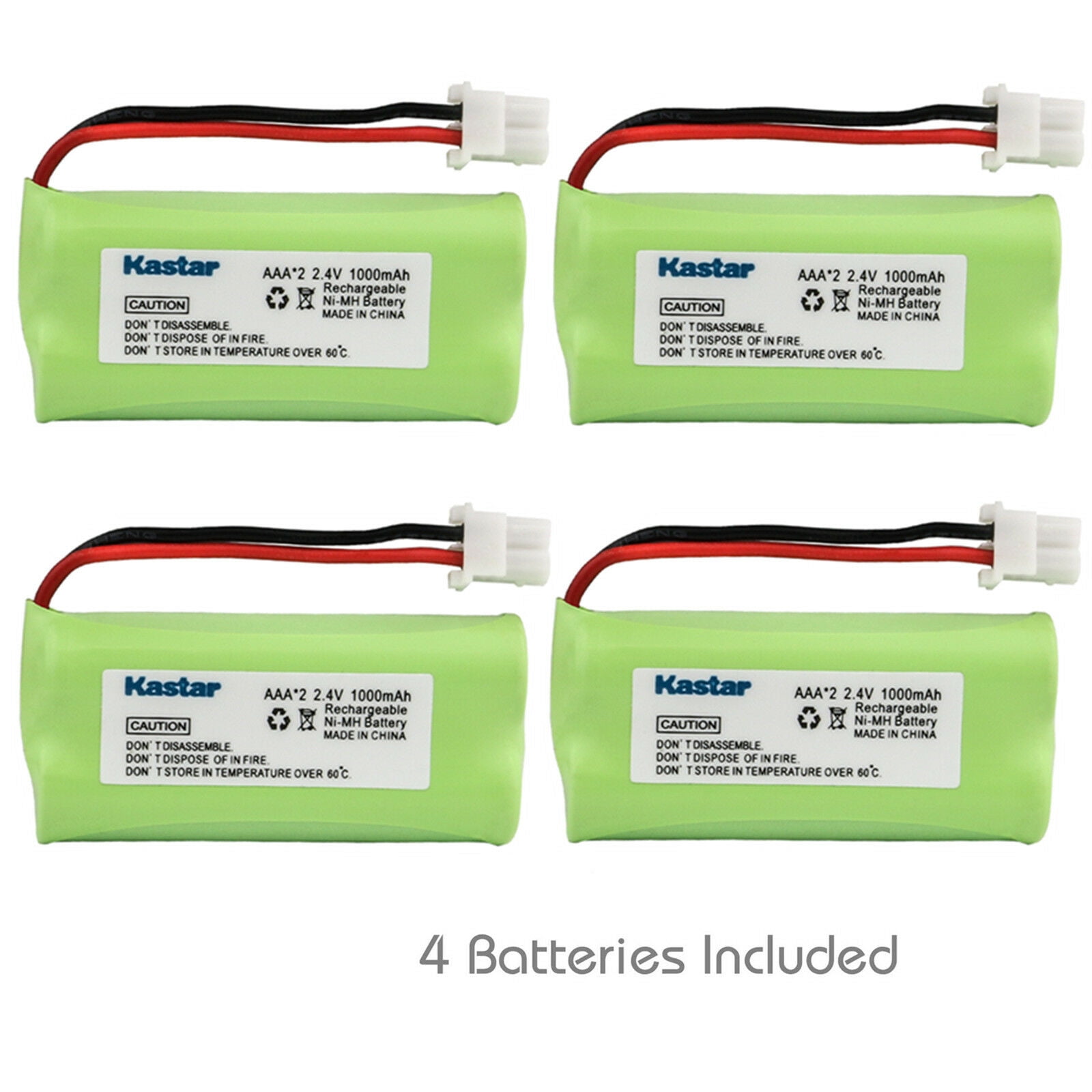 Kastar 4-Pack Battery Replacement for Vtech CS6114 CS6114-2 CS6114-11 ...