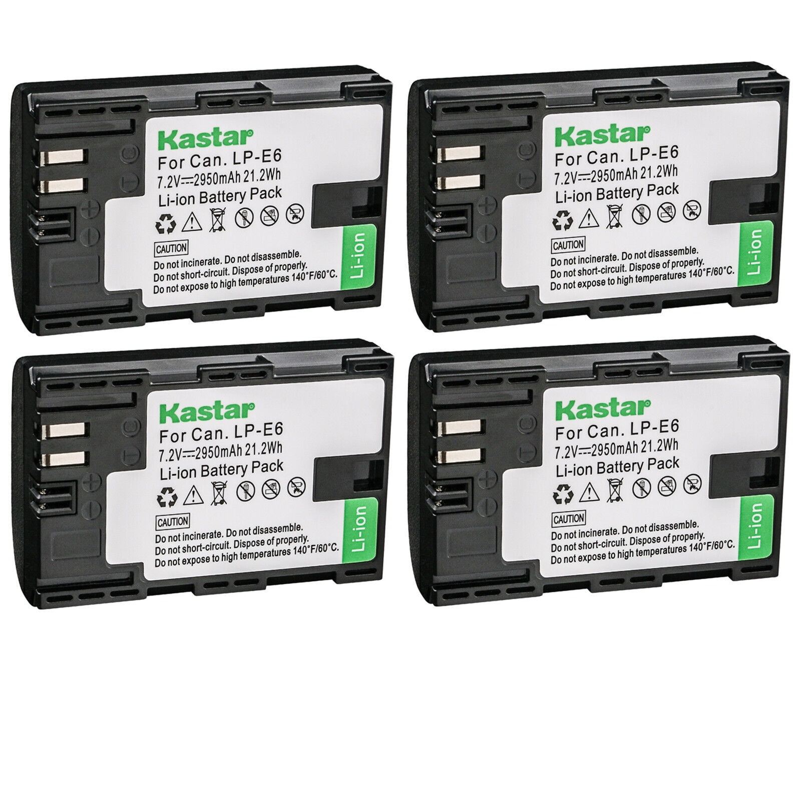 Kastar 4-Pack Battery Replacement for Canon LPE6NH Battery, Canon EOS ...