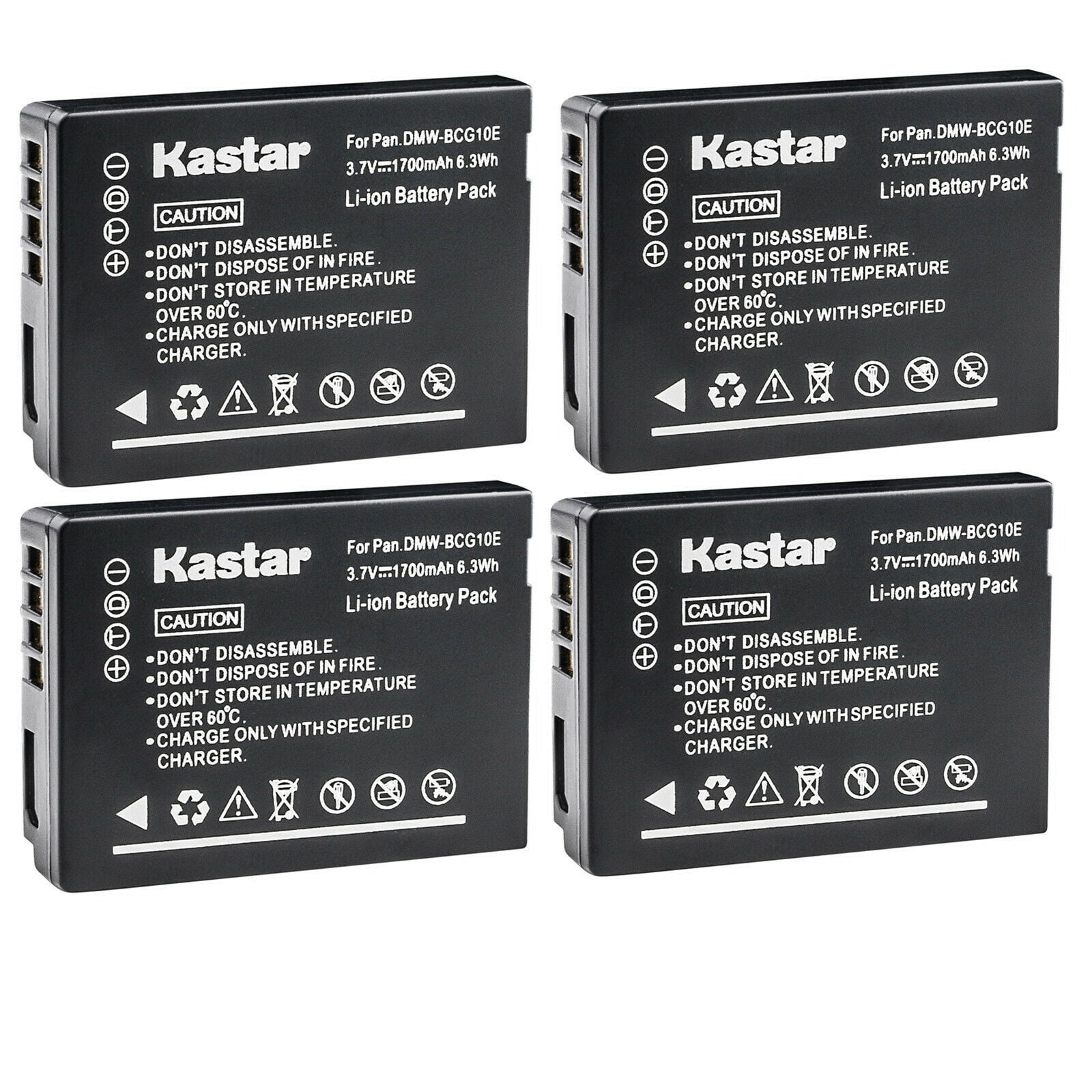 Kastar 4-Pack DMW-BCG10 Battery Replacement for Panasonic DMW-BCG10 DMW ...