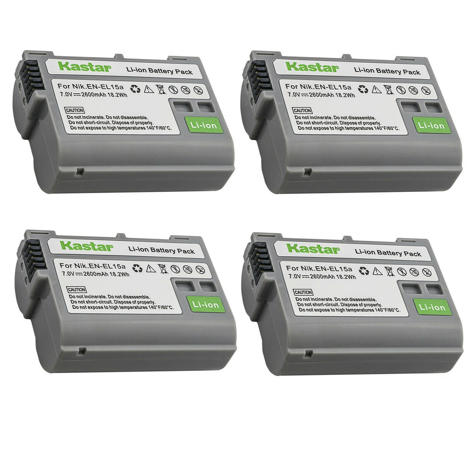 Kastar 4-Pack EN-EL15b / EL15a Battery Replacement for Nikon D7000 ...