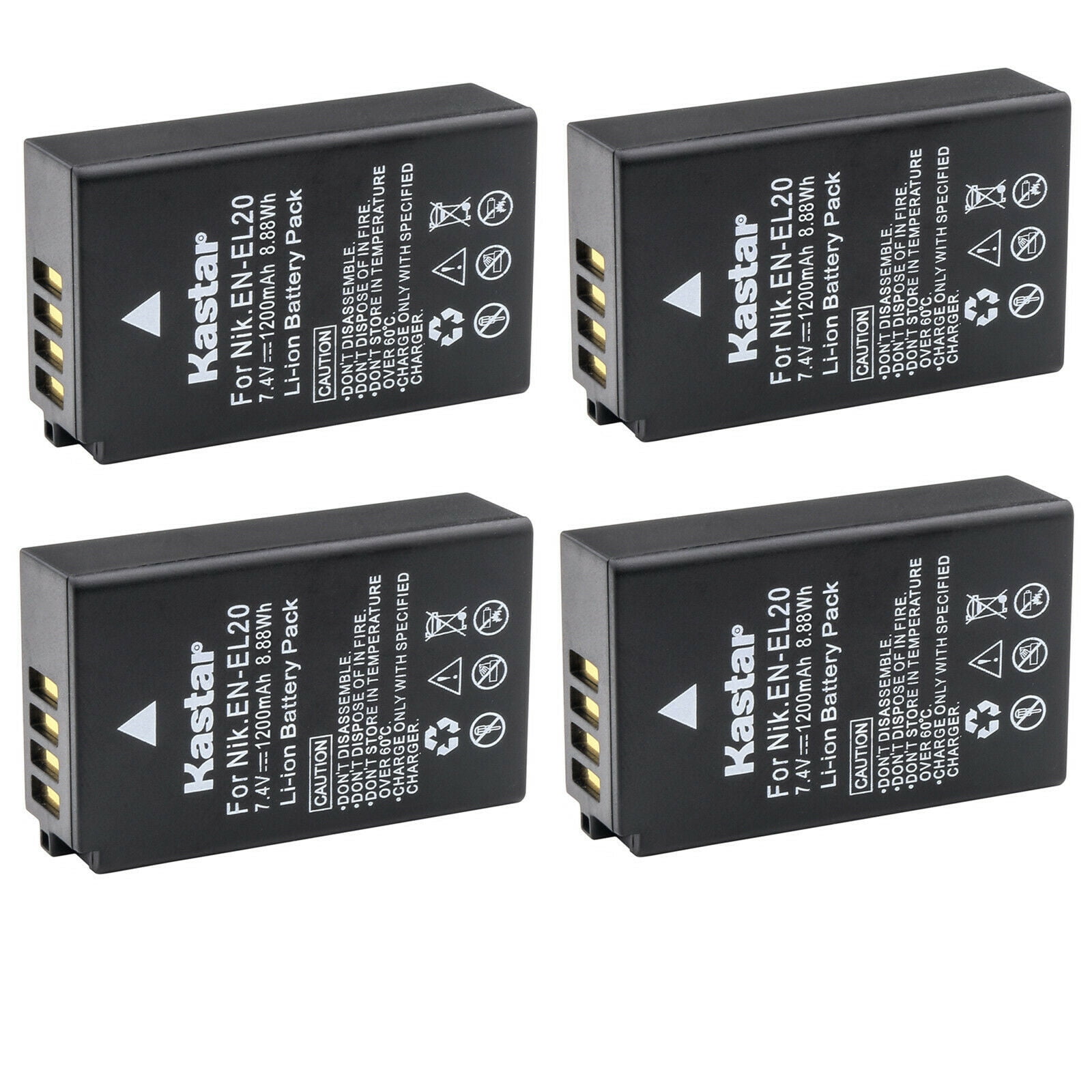 Kastar 4-Pack EN-EL20 Battery Replacement for Nikon EN-EL20 Nikon EN ...