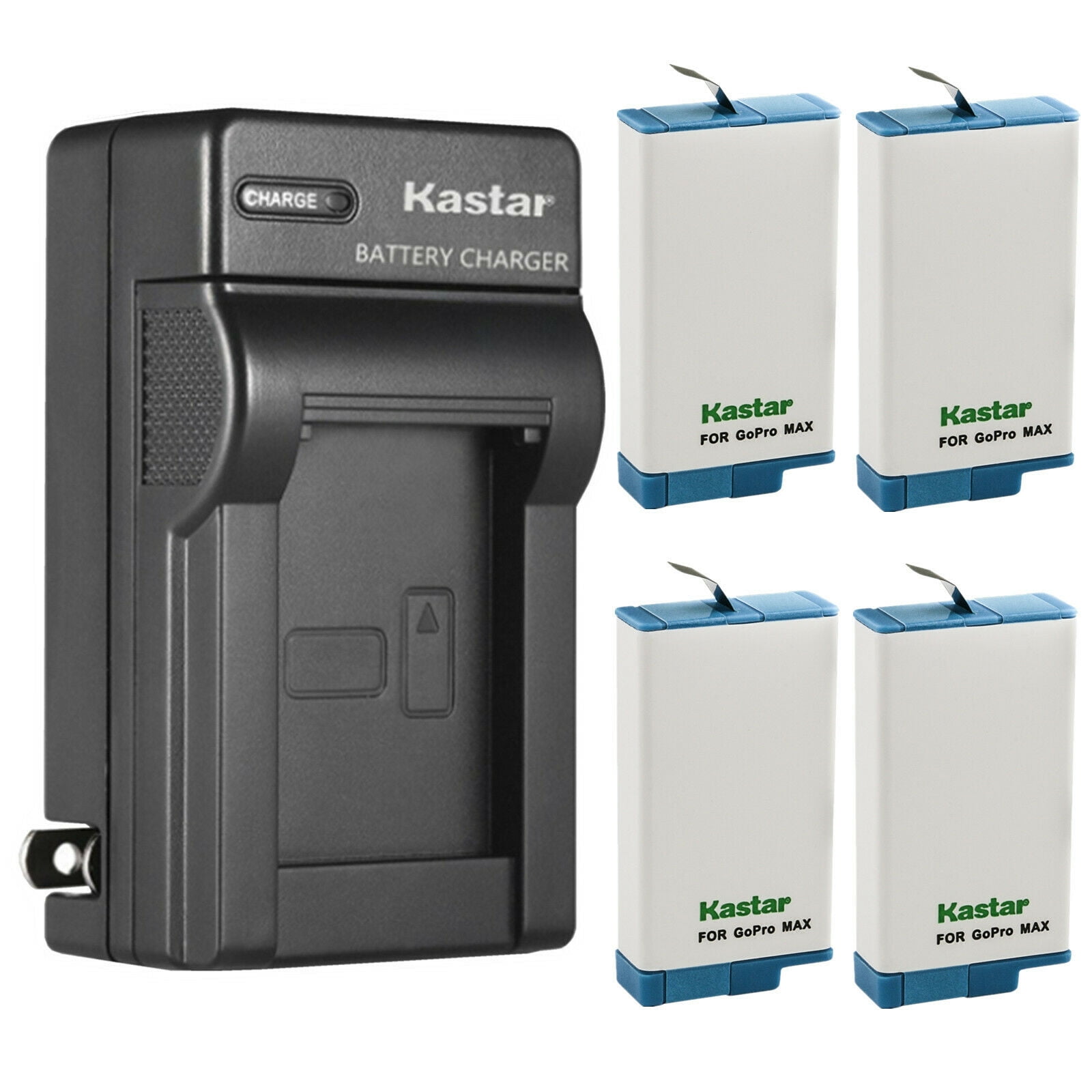 Kastar 4-Pack GoproMax Battery and AC Wall Charger Replacement for ...